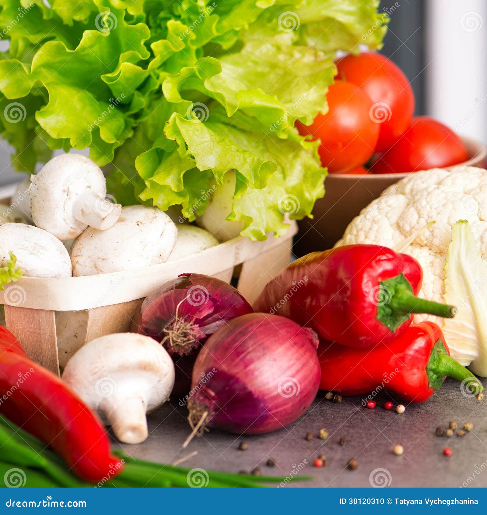 Food Ingredients on the Kitchen Stock Photo - Image of color, season ...