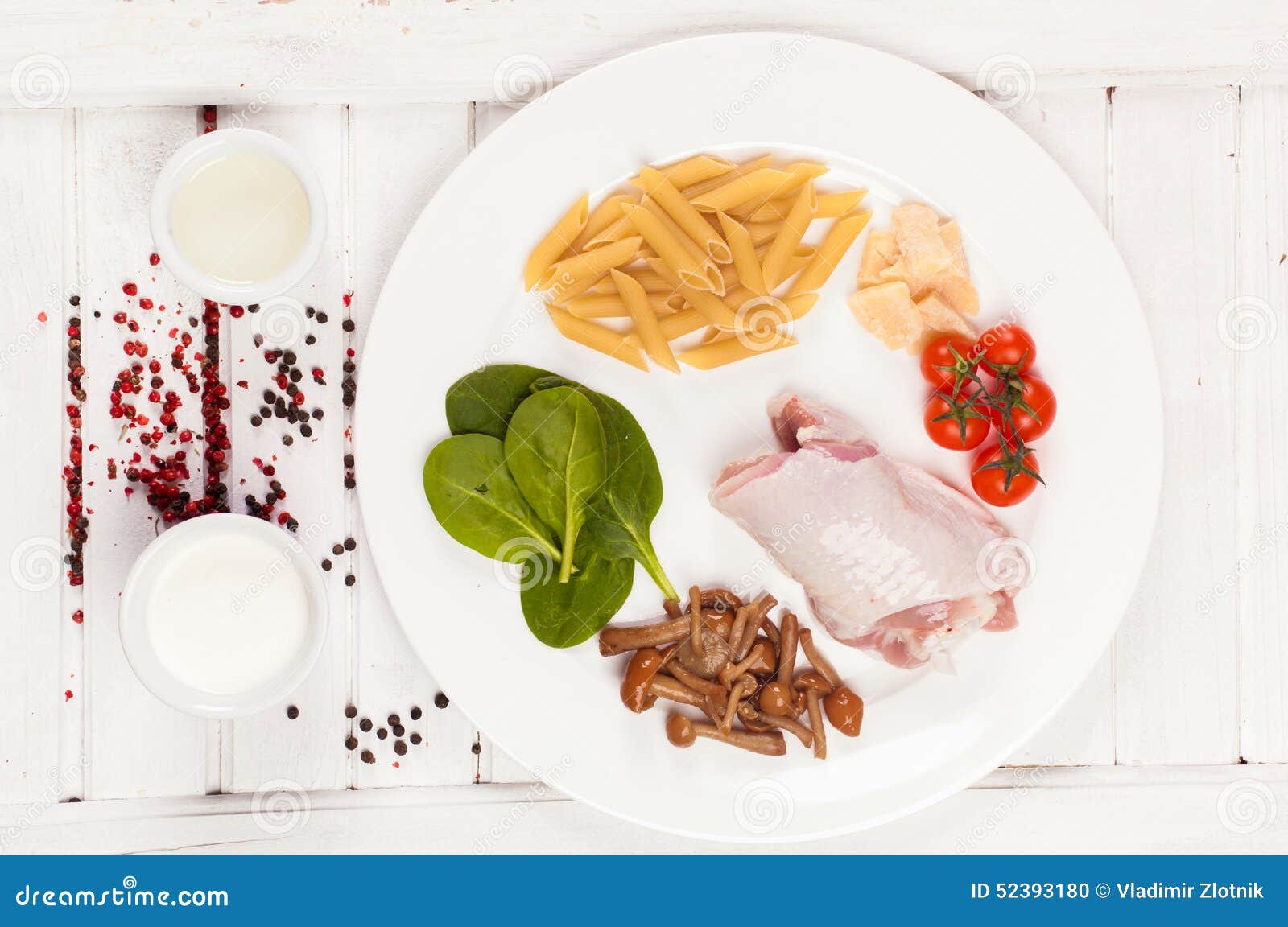 Food Ingredients on the Plate Stock Photo - Image of homemade, eating ...