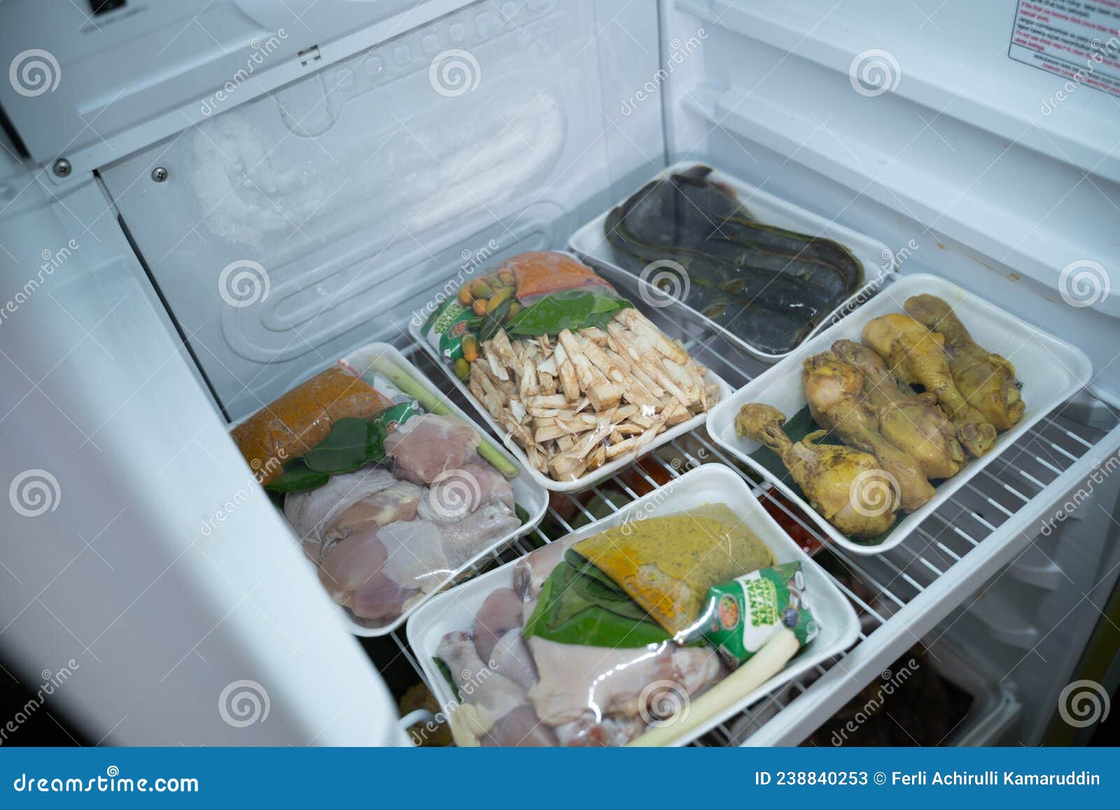 Food Ingredients are Wrapped in Polyethylene Polymer Packaging Stock ...