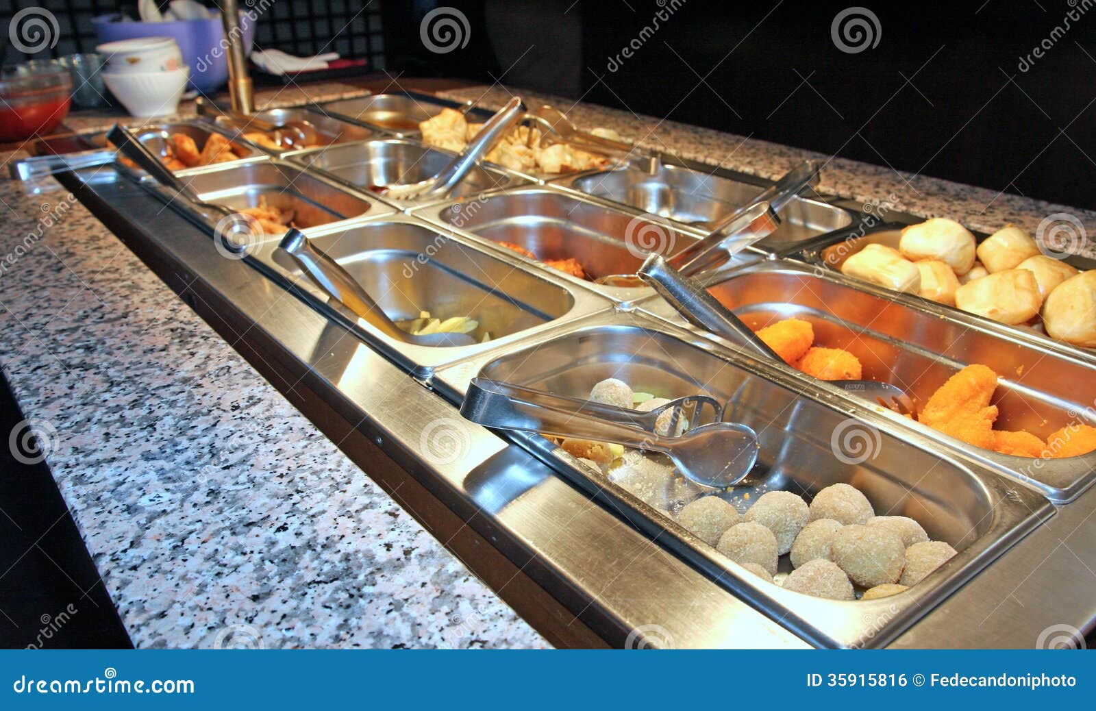 Food Inside the Self Service Chinese Restaurant Stock Photo - Image of ...