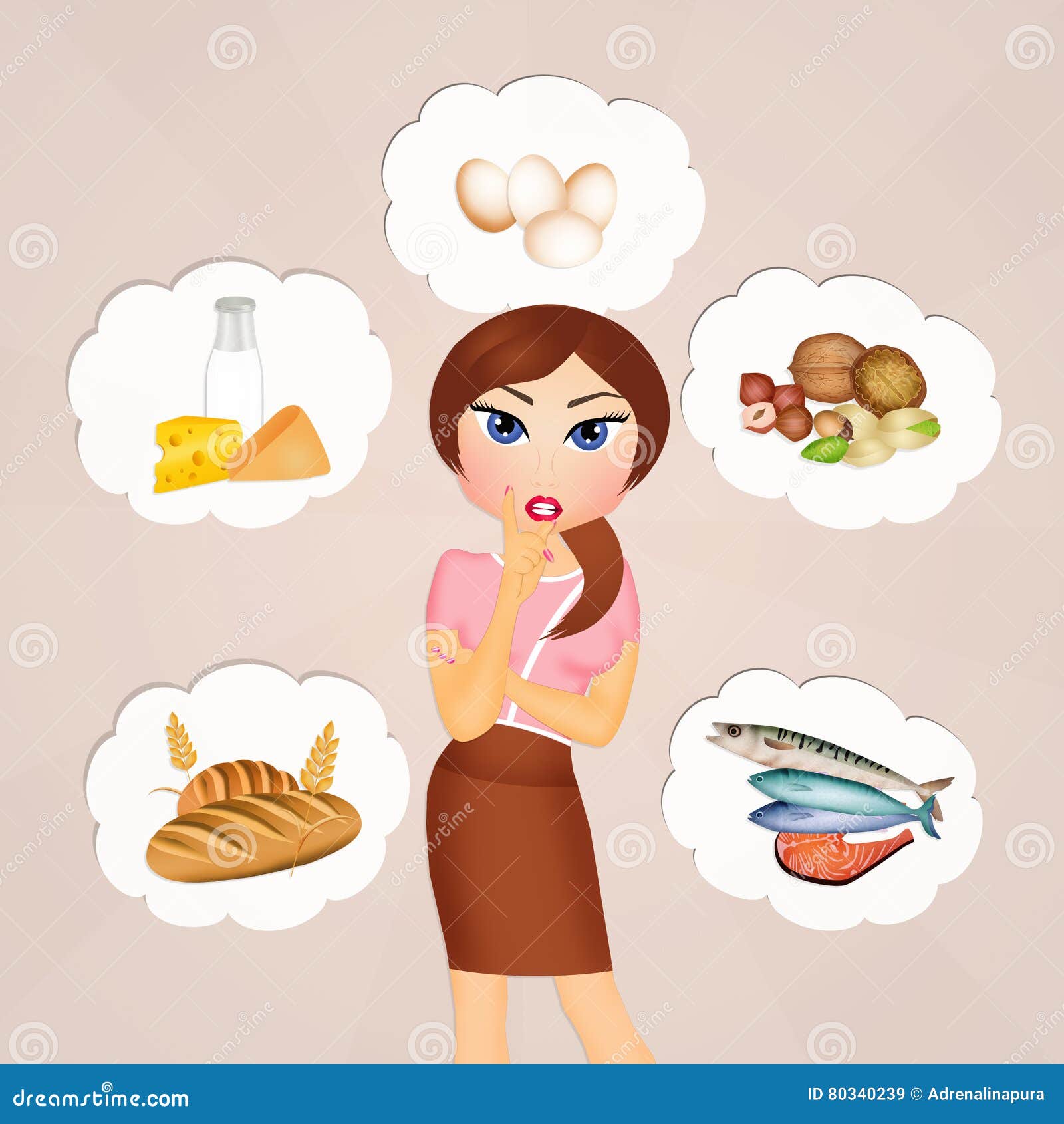 Food Intolerance Vector Illustration | CartoonDealer.com #72688088