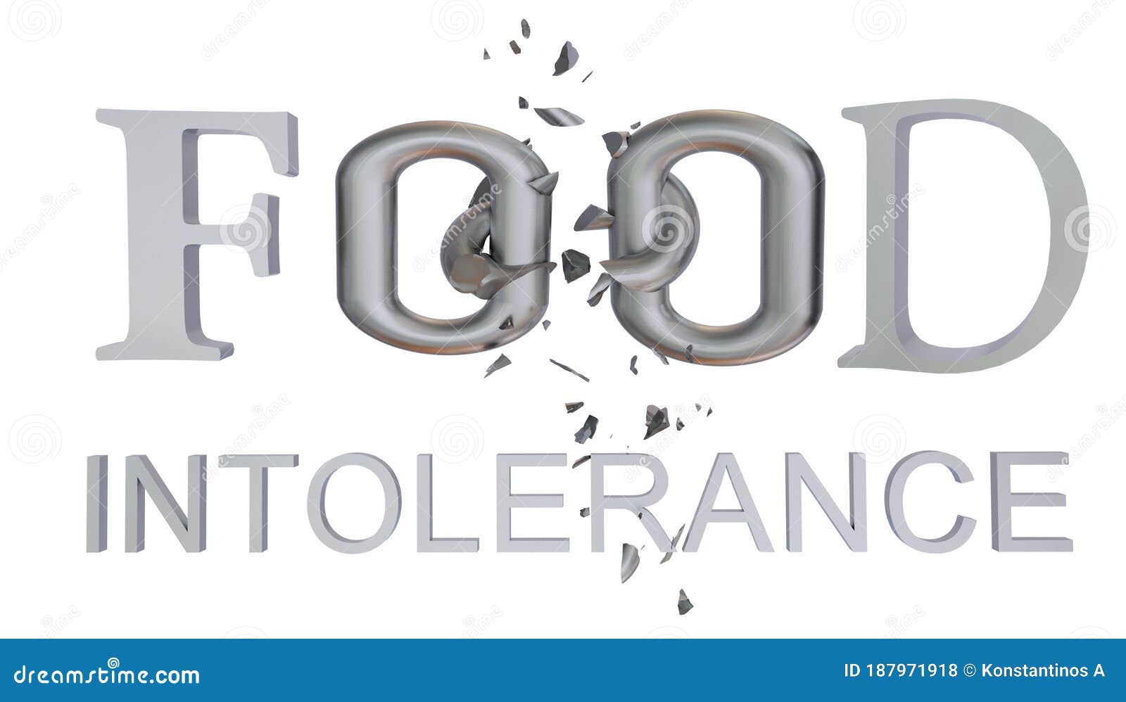 Food Intolerance Disease Text Words - 3d Rendering Stock Illustration ...