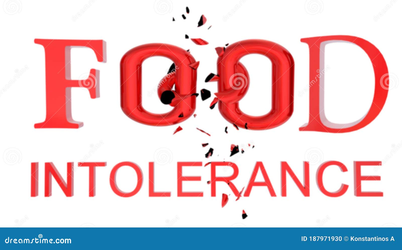 Food Intolerance Disease Text Words - 3d Rendering Stock Illustration ...