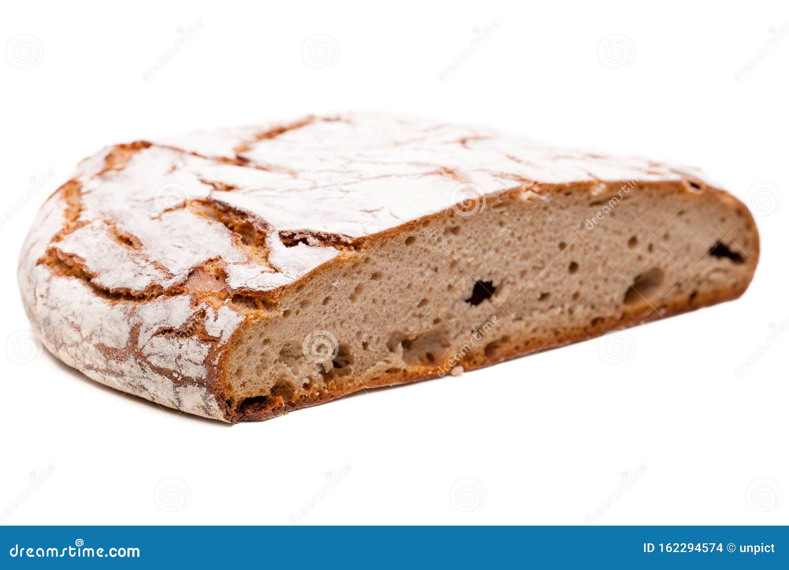 Rye Bread Isolated on White Background Stock Photo - Image of lying ...