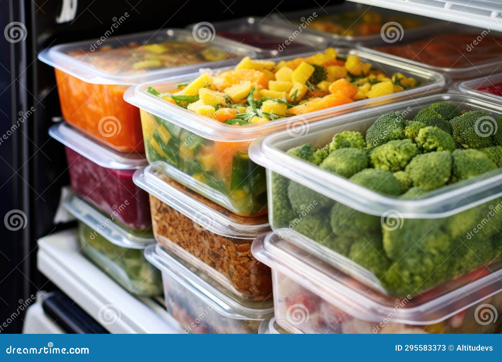 Food Items Getting Frosty in the Freezer Stock Illustration ...