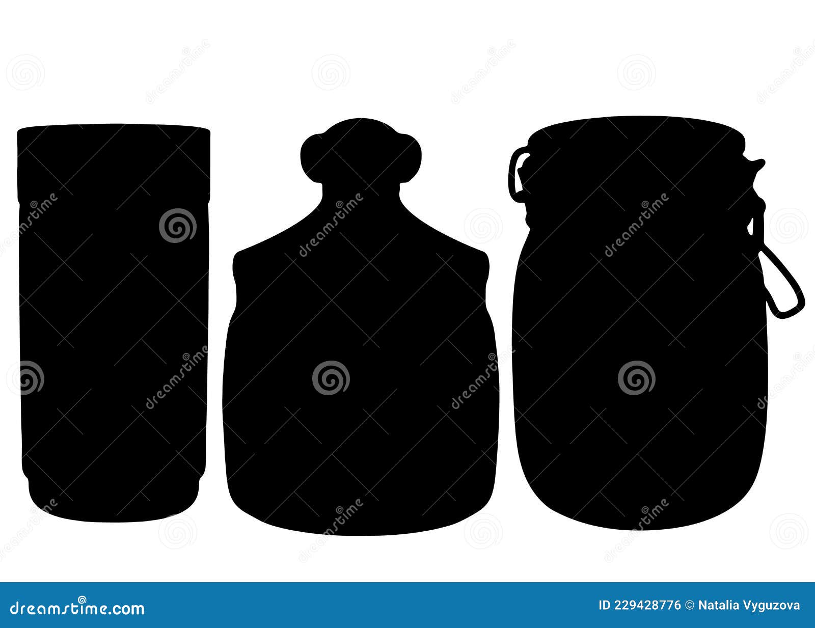 Food Jars for the Kitchen in the Set. Stock Vector - Illustration of ...