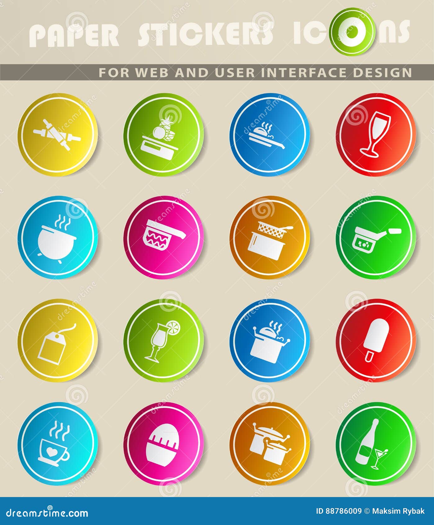 Food and kitchen icon set stock illustration. Illustration of favourite ...