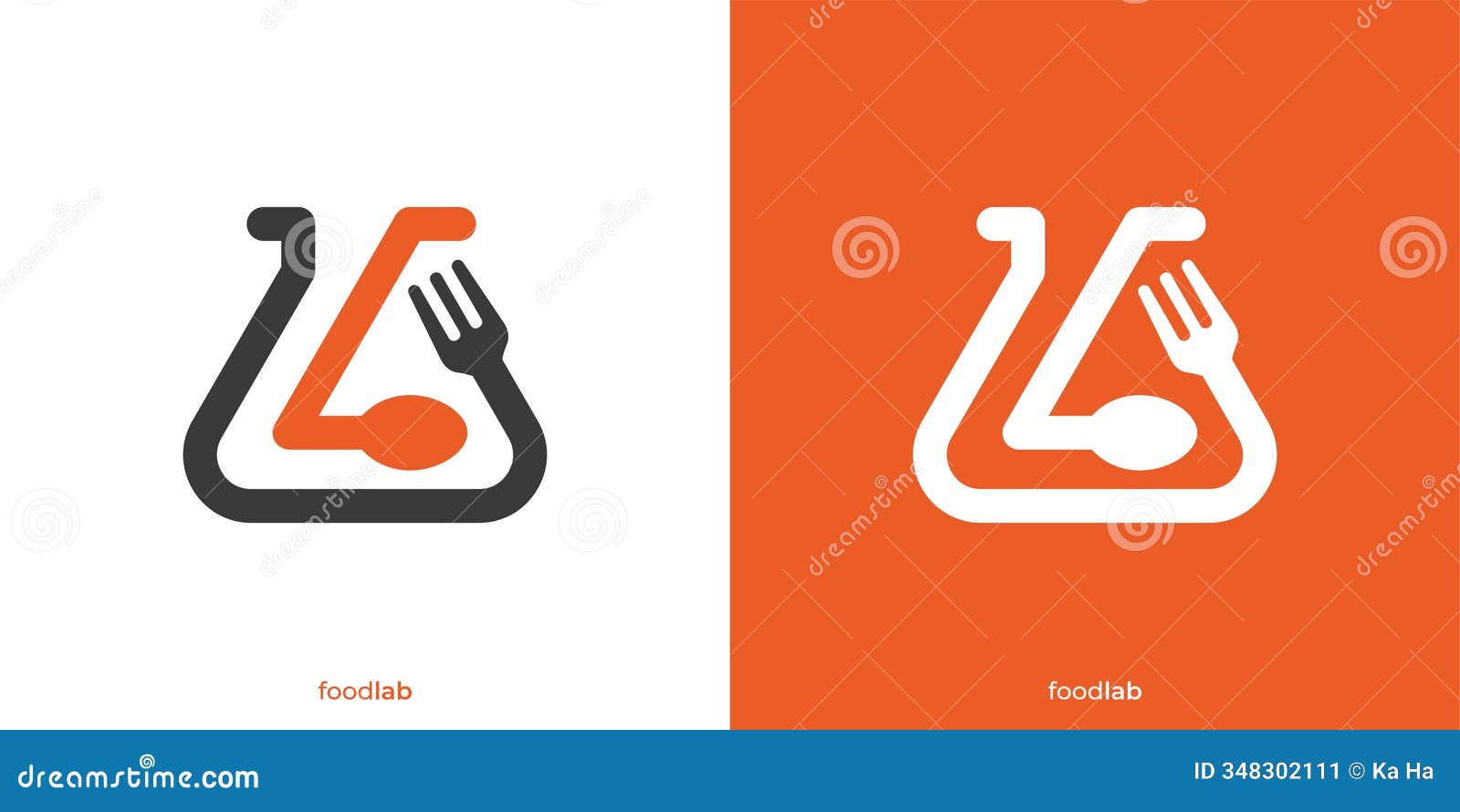 Creative Food Lab Logo. Lab Test Tube and Spoon Fork Icon Graphic Stock ...