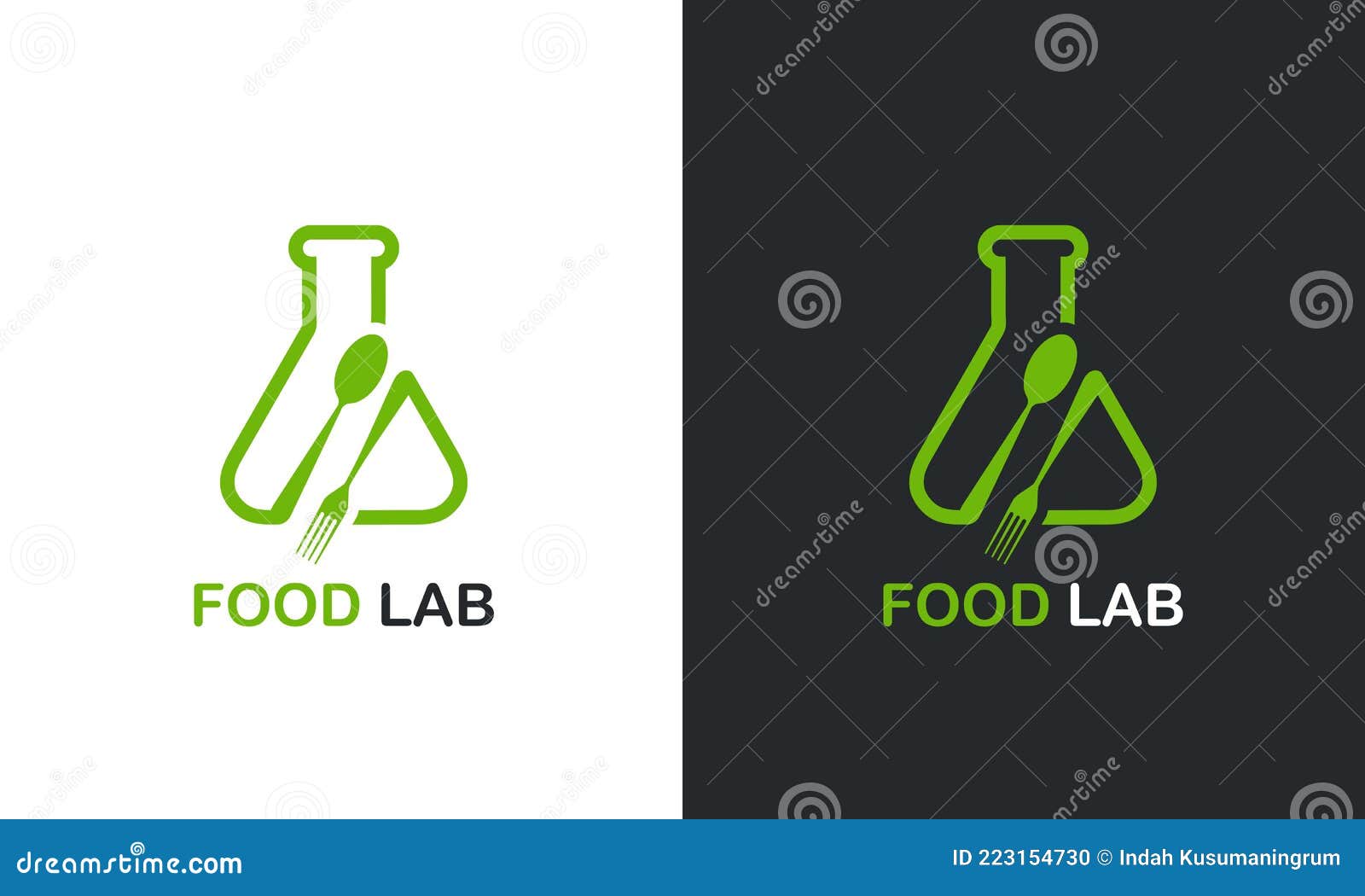 Food Lab Test Tube with Spoon and Fork.Food Lab Logo Template Stock ...