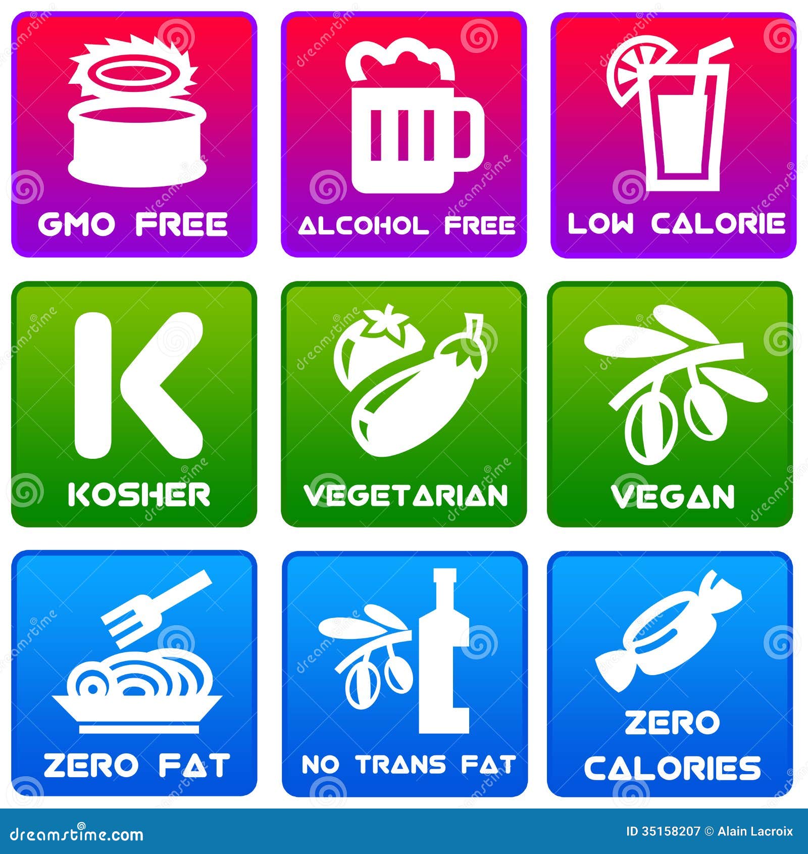 Food Labels Stock Image | CartoonDealer.com #35158207