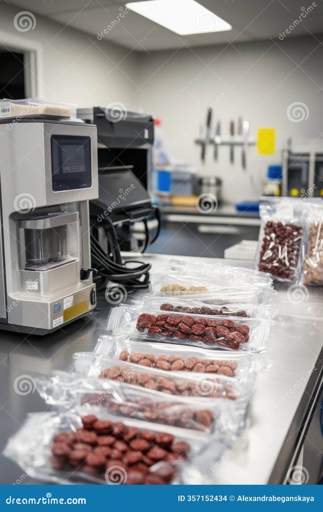 Food Laboratory with Packaged Samples and Advanced Equipment for ...