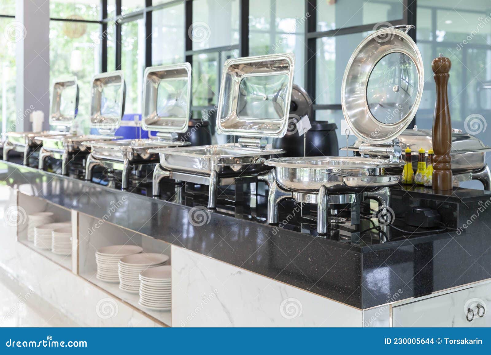 Food Line in the Hotel Restaurant Stock Photo - Image of dinner, party ...