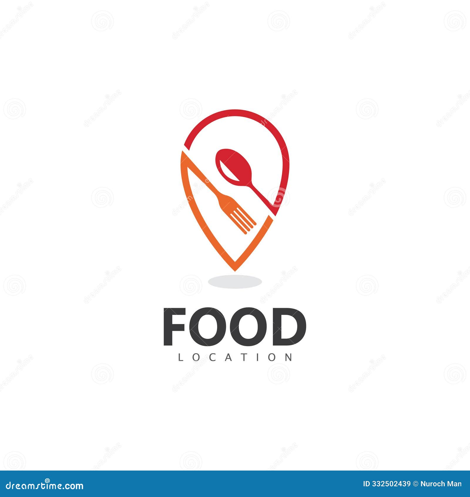 Food Location Logo Design Template Vector Stock Illustration ...