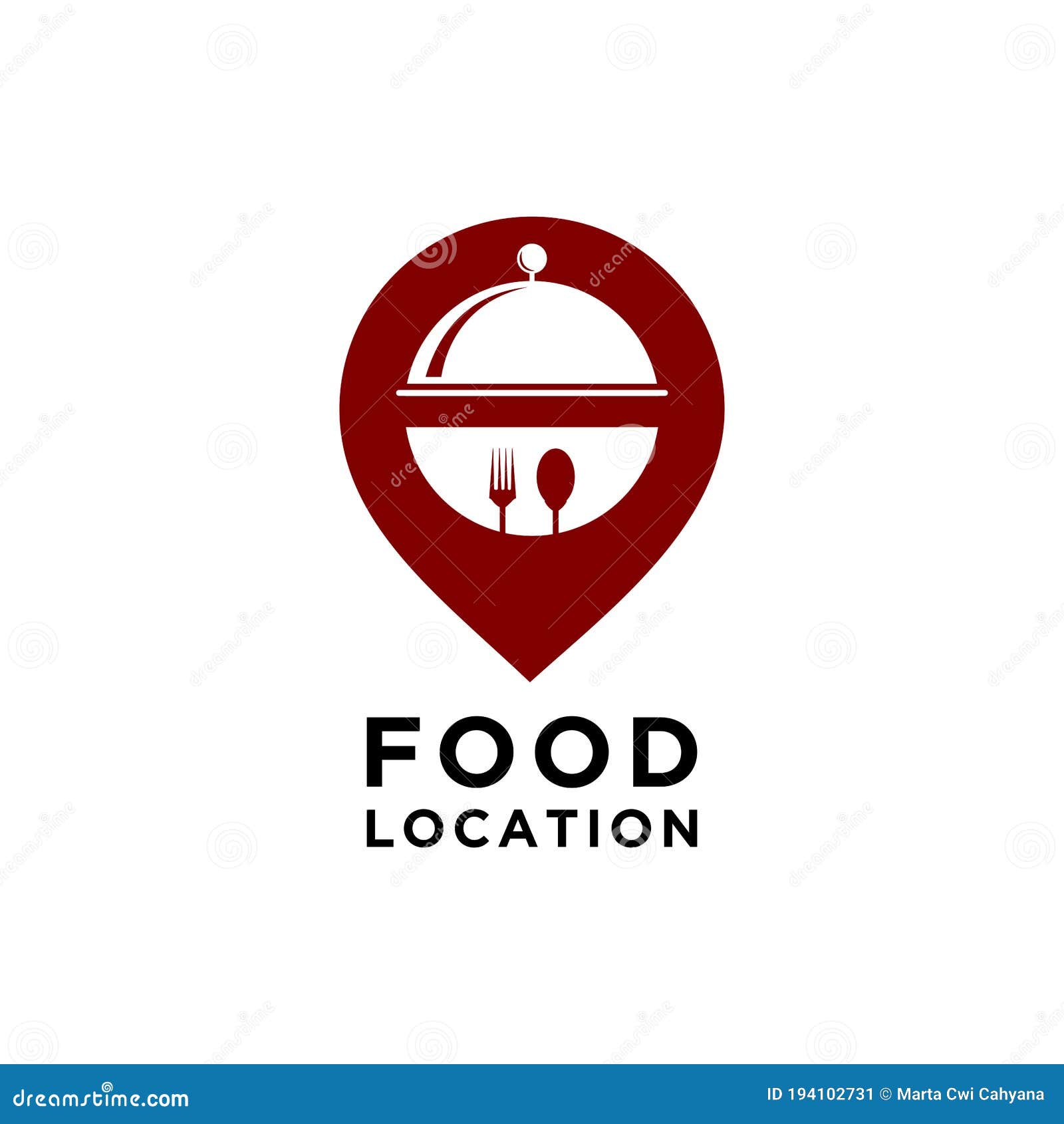 Food Location Logo Vector Template Stock Vector - Illustration of label ...