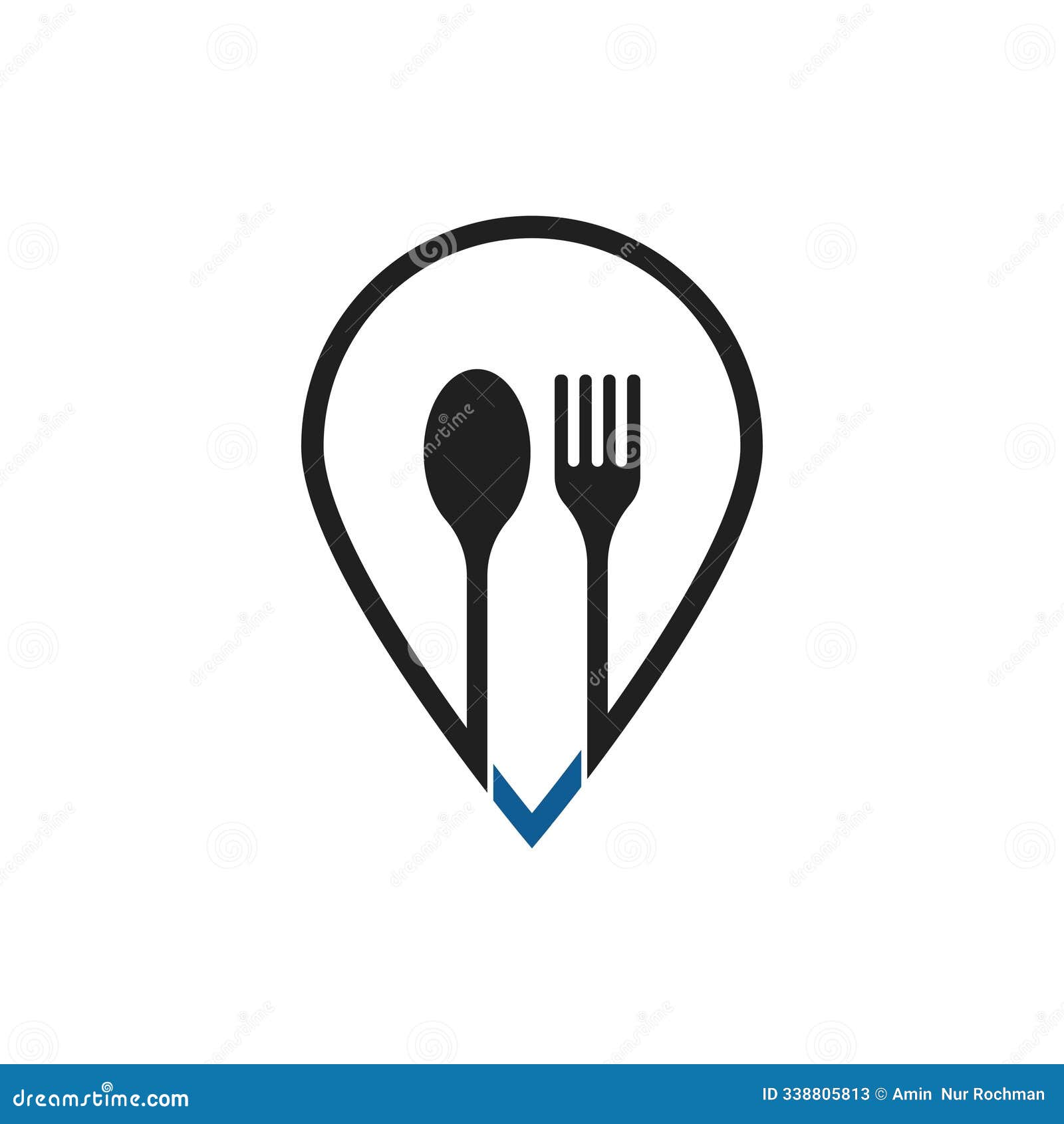 Food Location or Point Icon Logo Design Stock Illustration ...