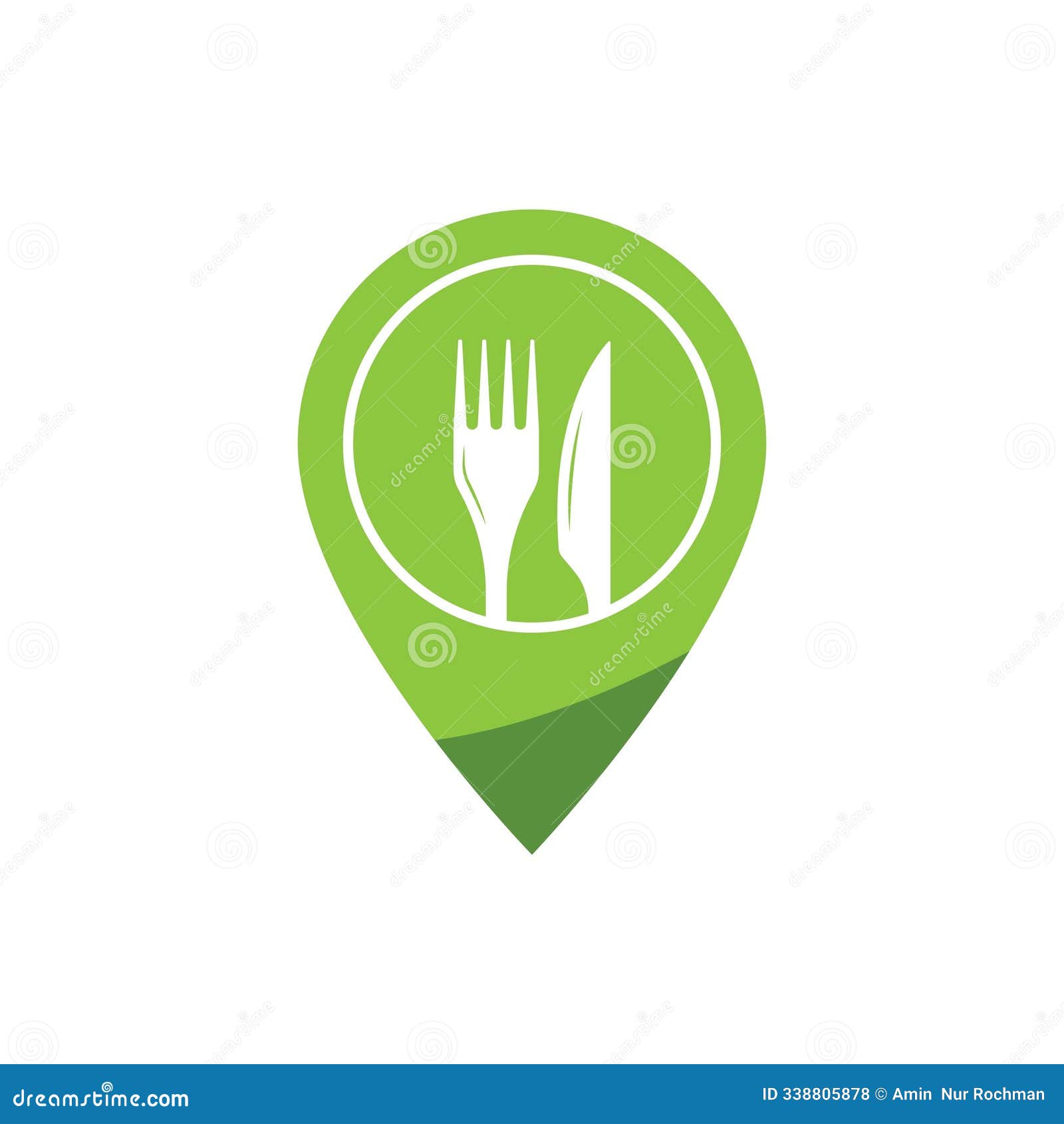 Food Location or Point Icon Logo Design Stock Illustration ...