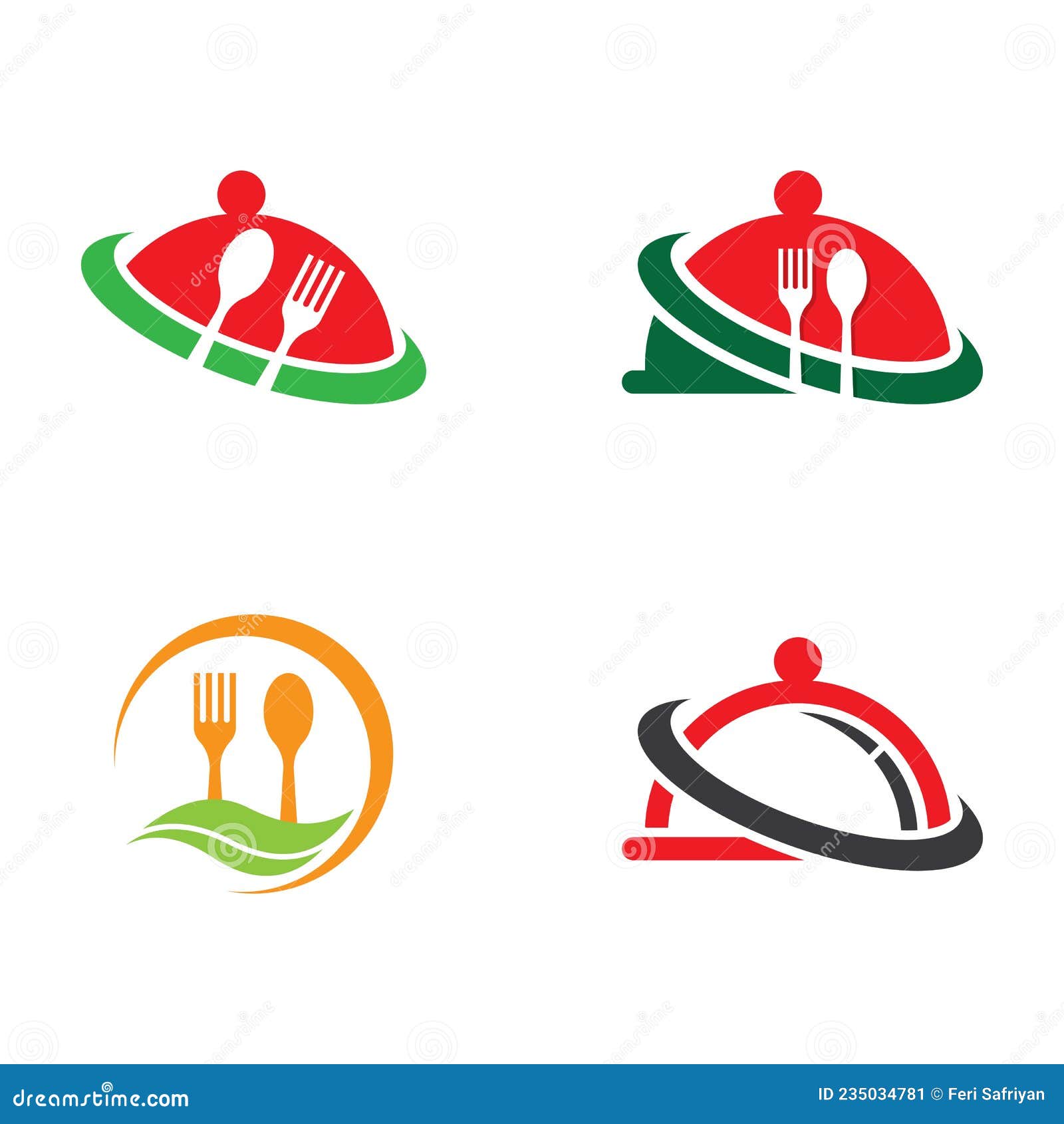 Food logo icon set stock vector. Illustration of hamburger - 235034781