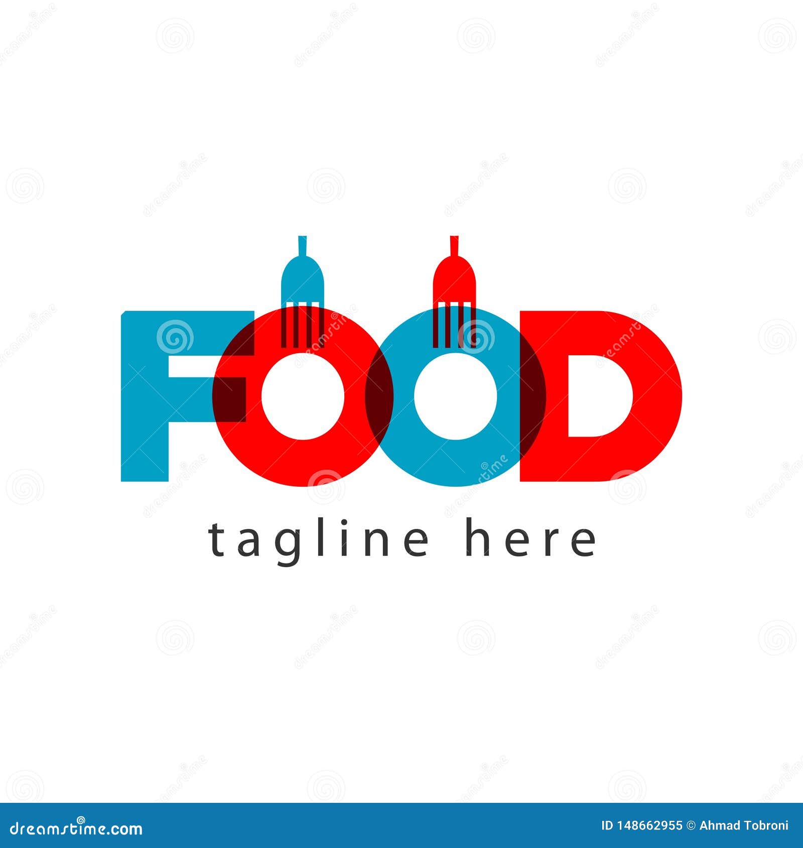 Food Logo Letter Vector Template Design Illustration Stock Vector ...