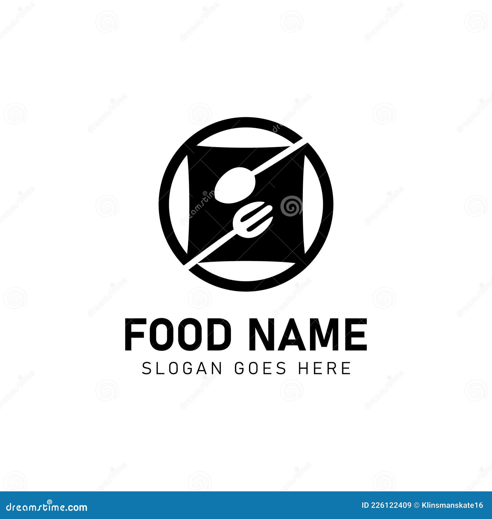Food Logo Template Design Concept Isolated on White Background Stock ...