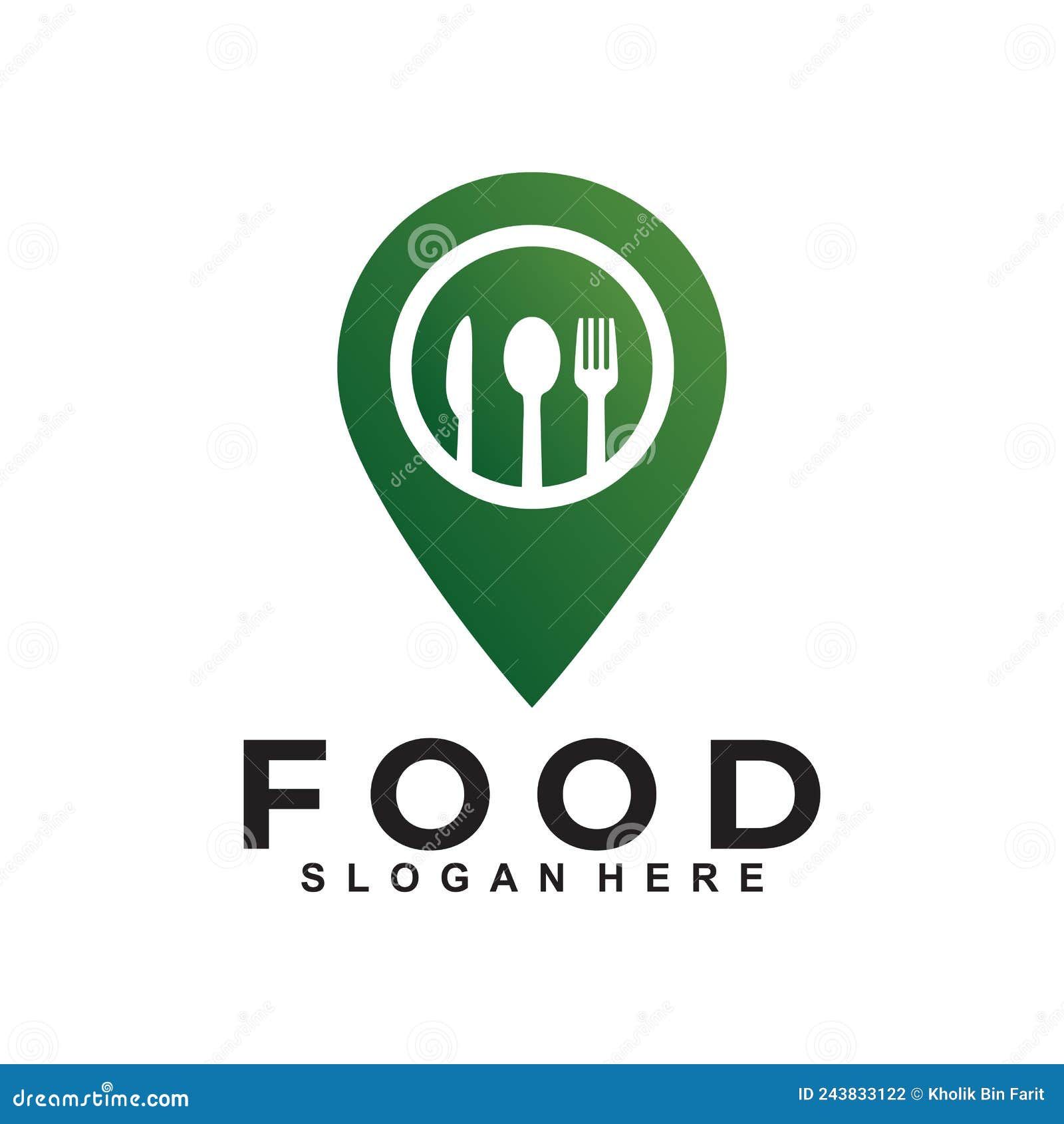 Food Logo Vector Design Template Stock Vector - Illustration of badge ...