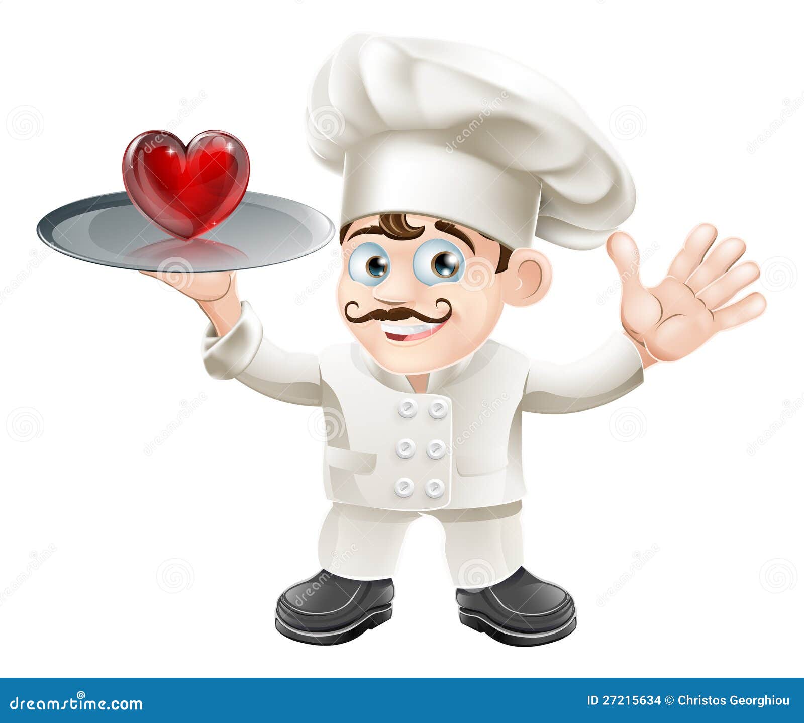 Food lover heart chef stock vector. Illustration of cute - 27215634
