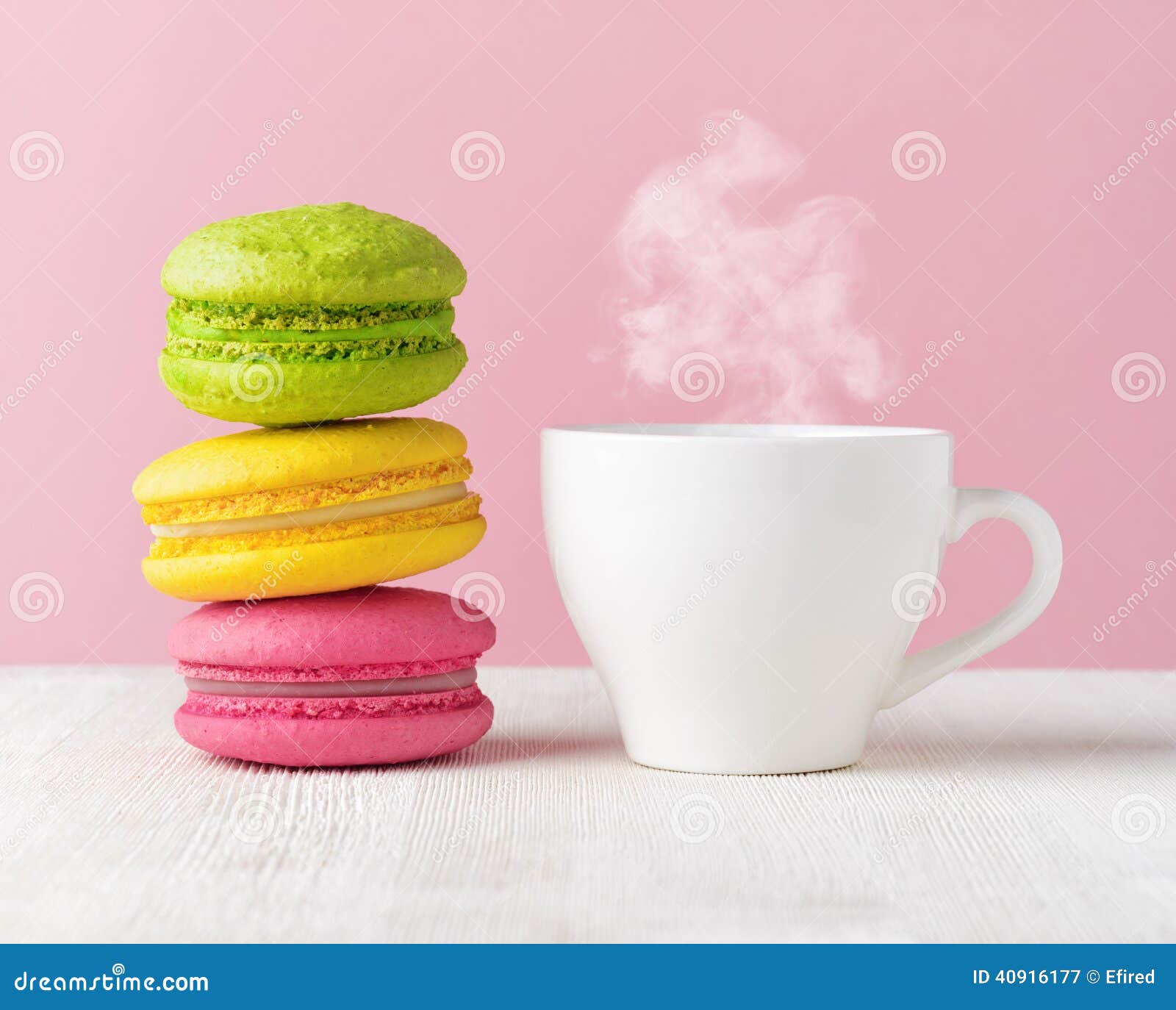 Macaron and cup of coffee stock image. Image of colorful - 40916177