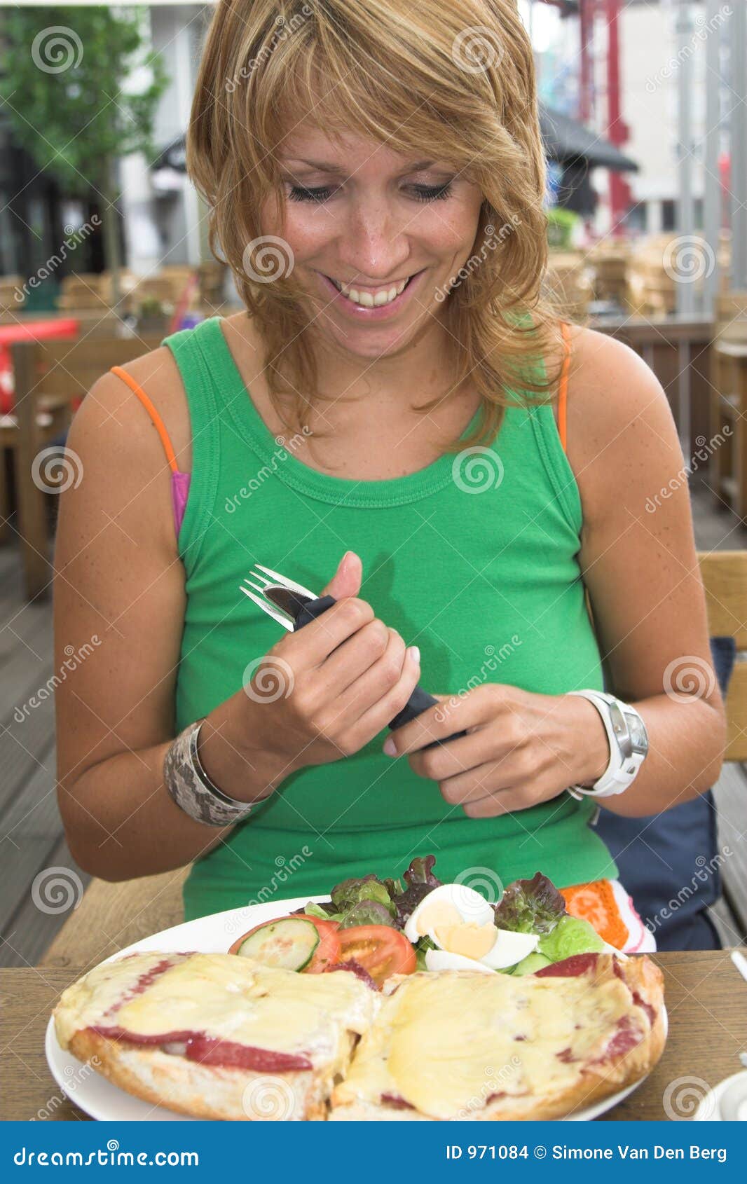Food makes me happy stock photo. Image of food, feminine - 971084