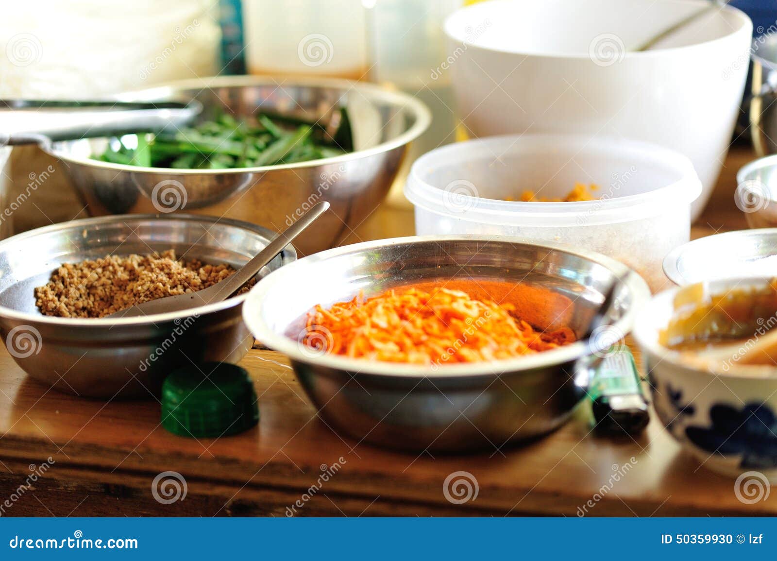 Food Materials at Restaurant Kitchen Stock Photo - Image of heaps ...