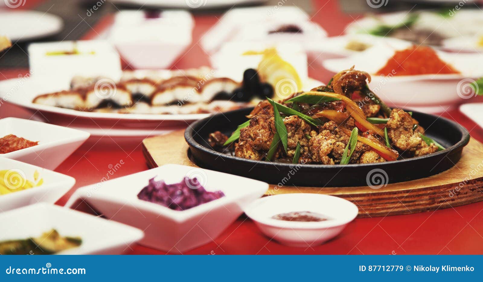 Food Meat Table Photo Restaurant Stock Image - Image of roast, potatoes ...