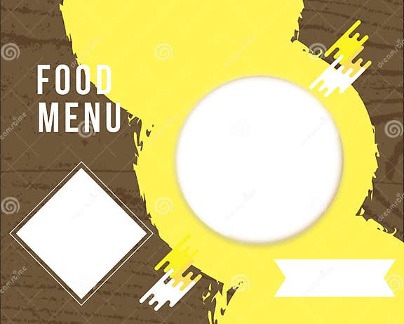 Food Menu Brochure Front Page Stock Illustration - Illustration of ...
