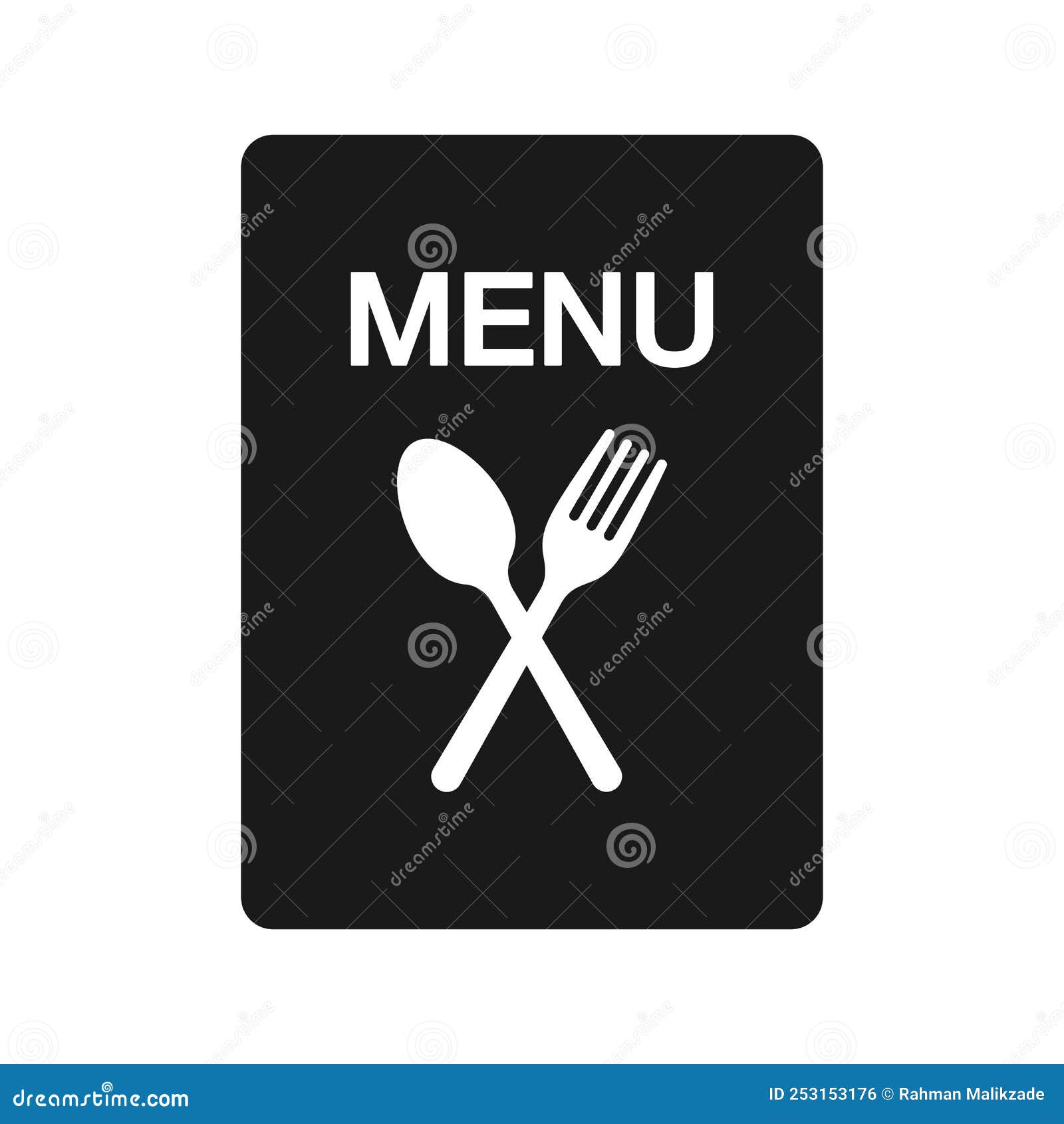Food Menu Card Icon. Restaurant Menu Vector Symbol Illustration Stock ...
