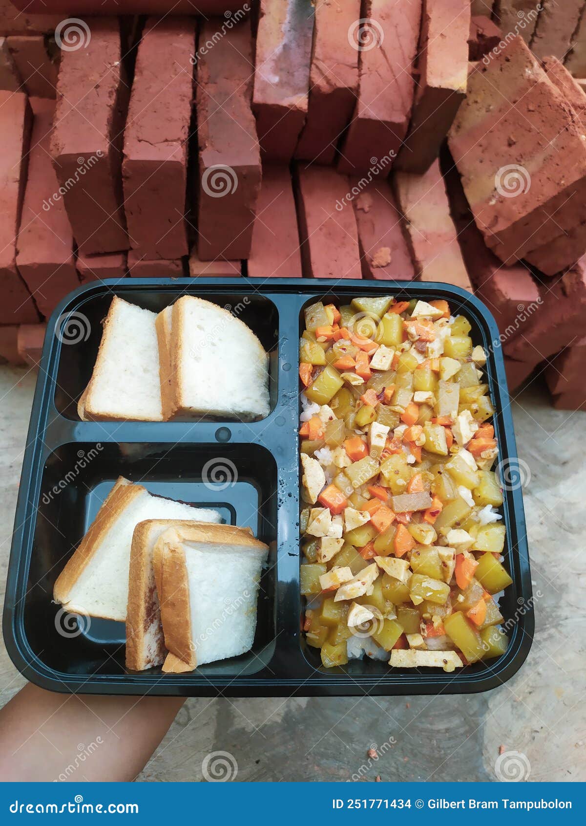 Portrait of a Worker S Food Menu Stock Photo - Image of rations ...
