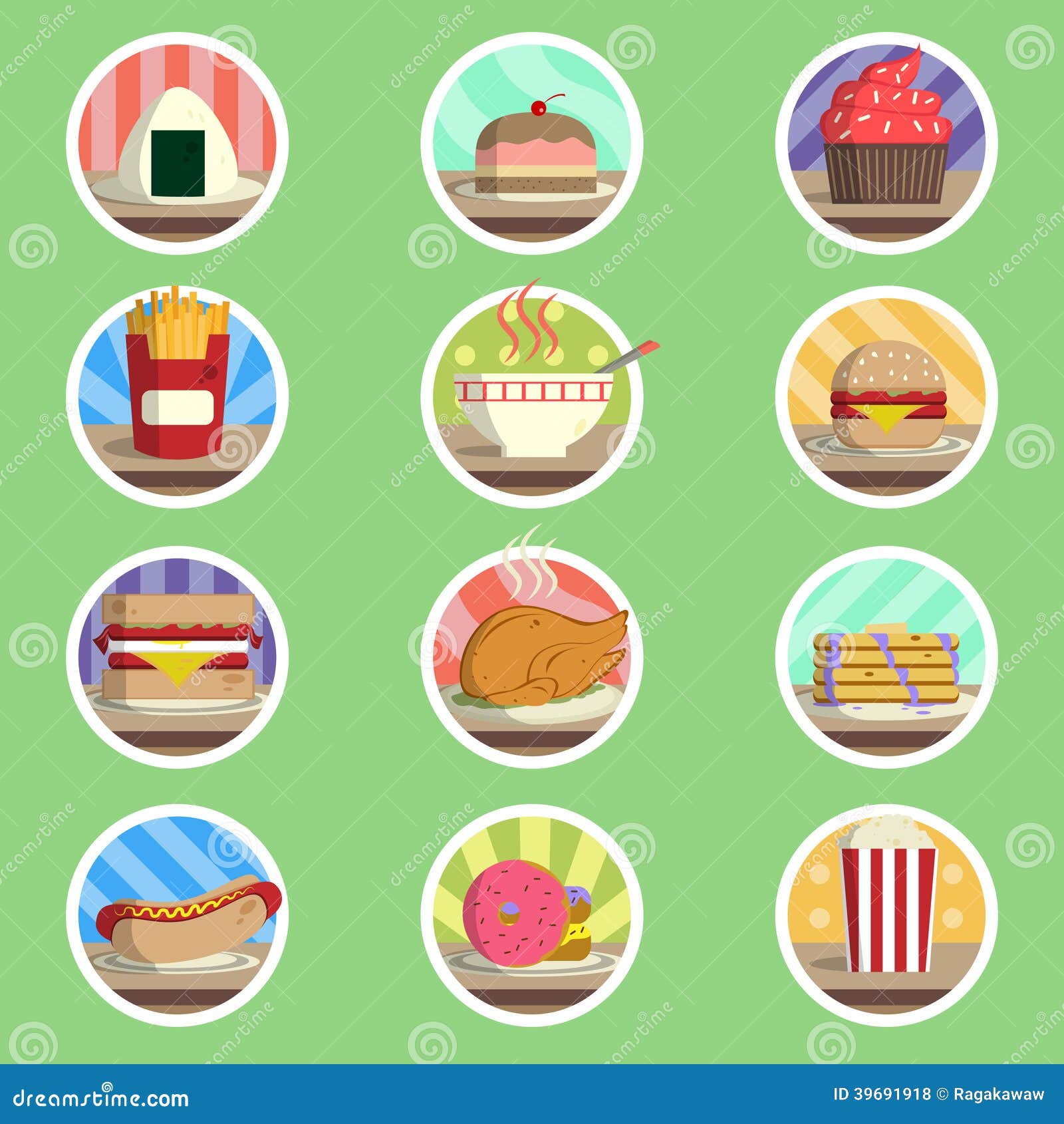 Food Menu Flat Icon stock vector. Illustration of menu - 39691918