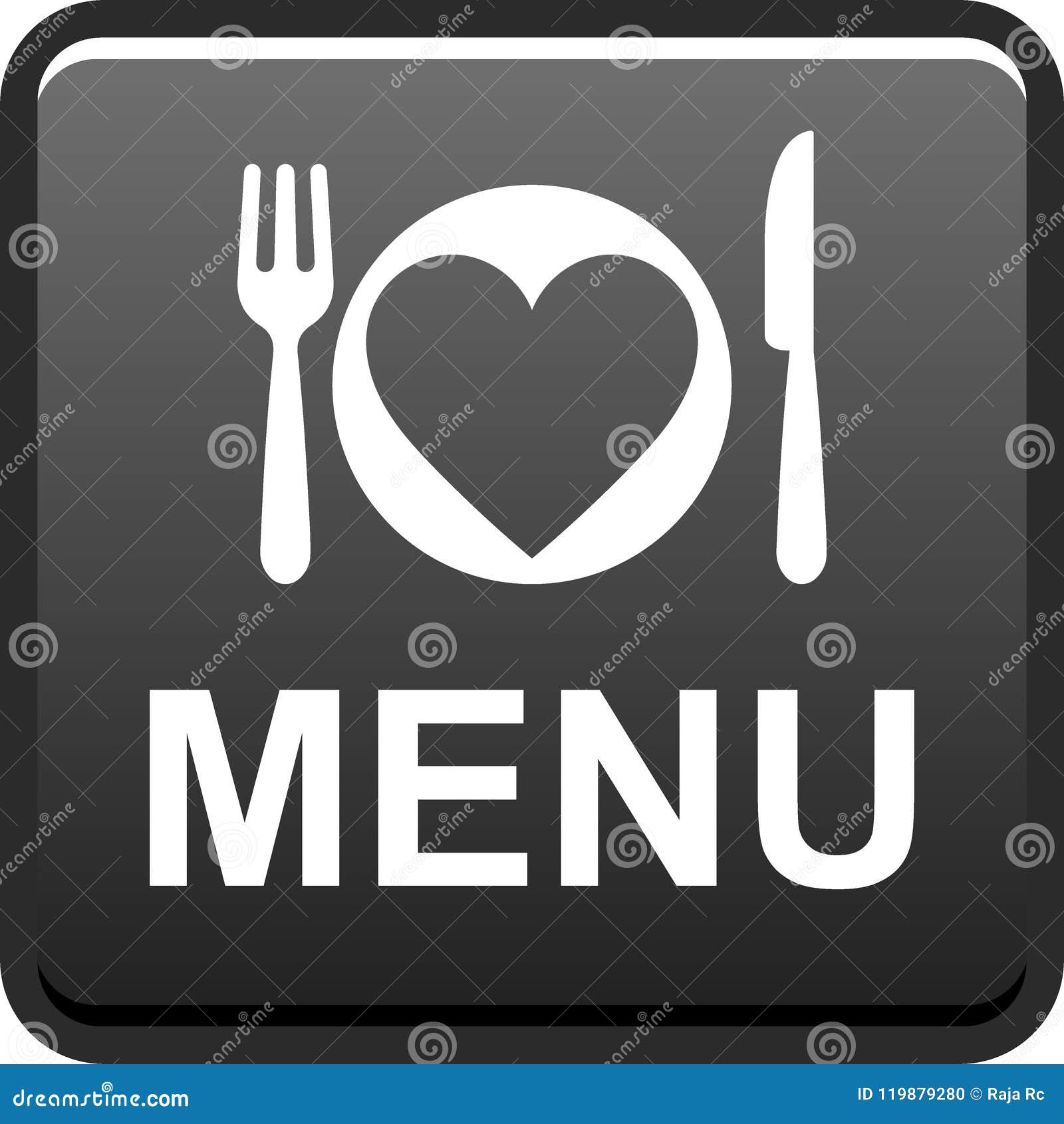 Food menu icon web button stock vector. Illustration of cooking - 119879280