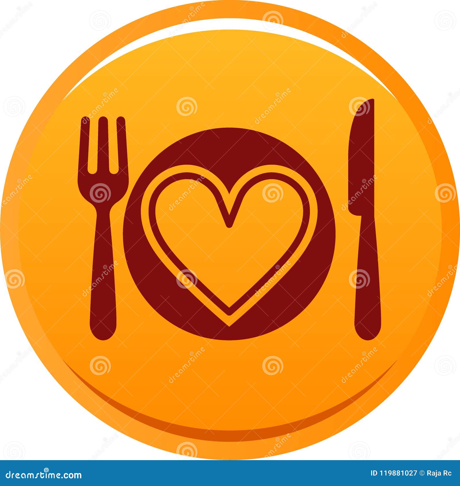 Food menu icon web button stock vector. Illustration of elegance ...