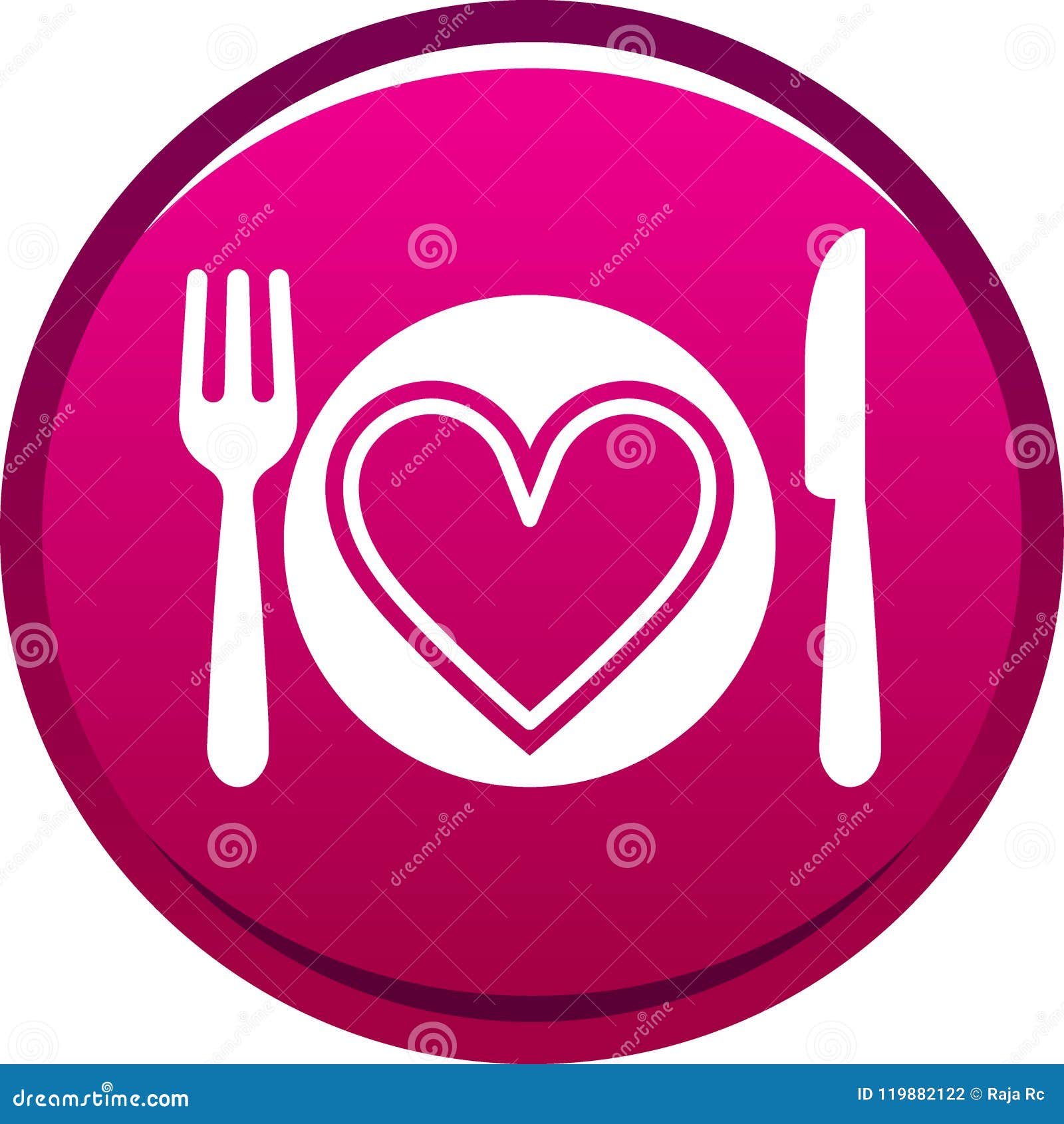 Food menu icon web button stock vector. Illustration of banner - 119882122