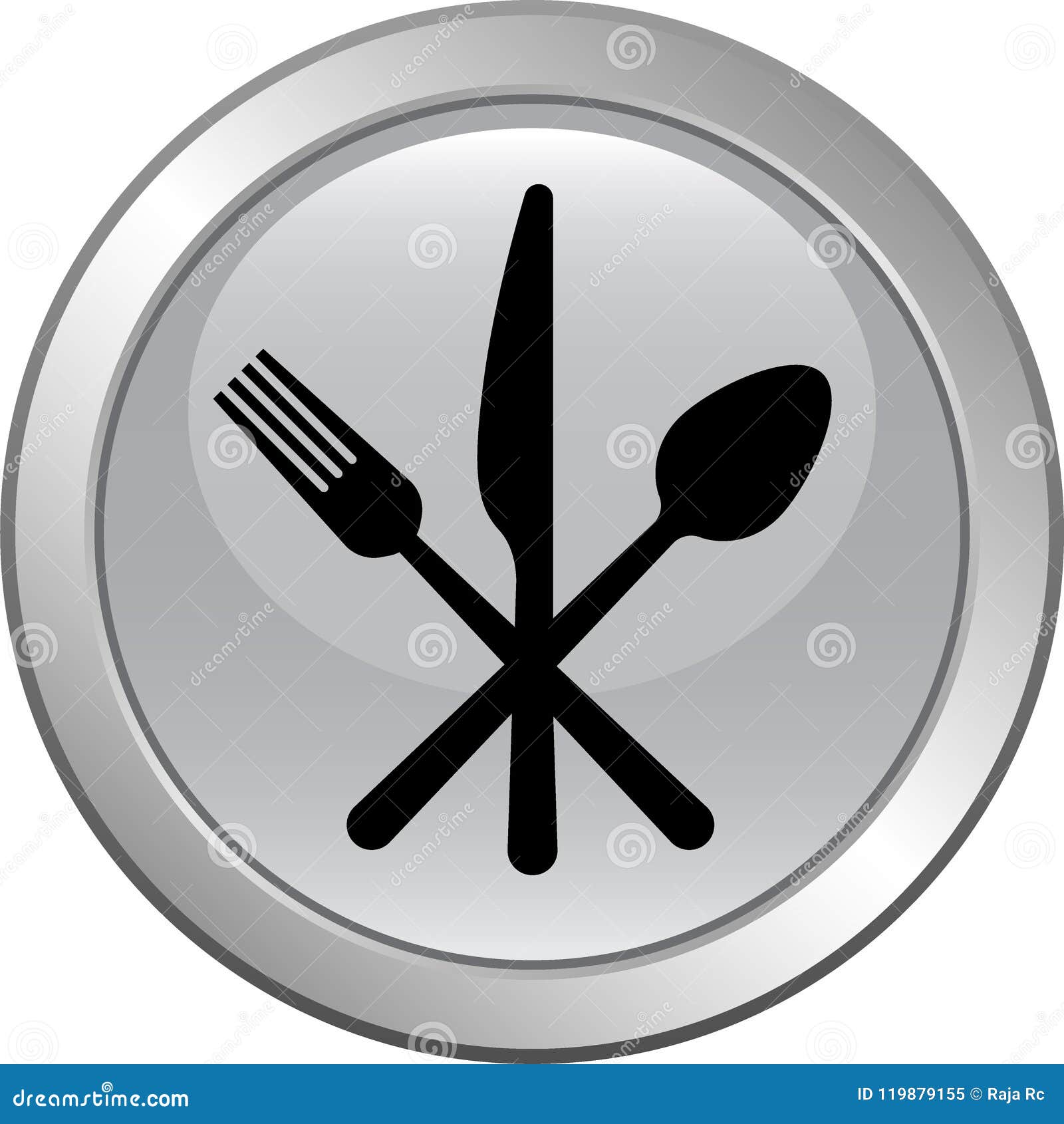 Food menu icon web button stock vector. Illustration of etiquette ...
