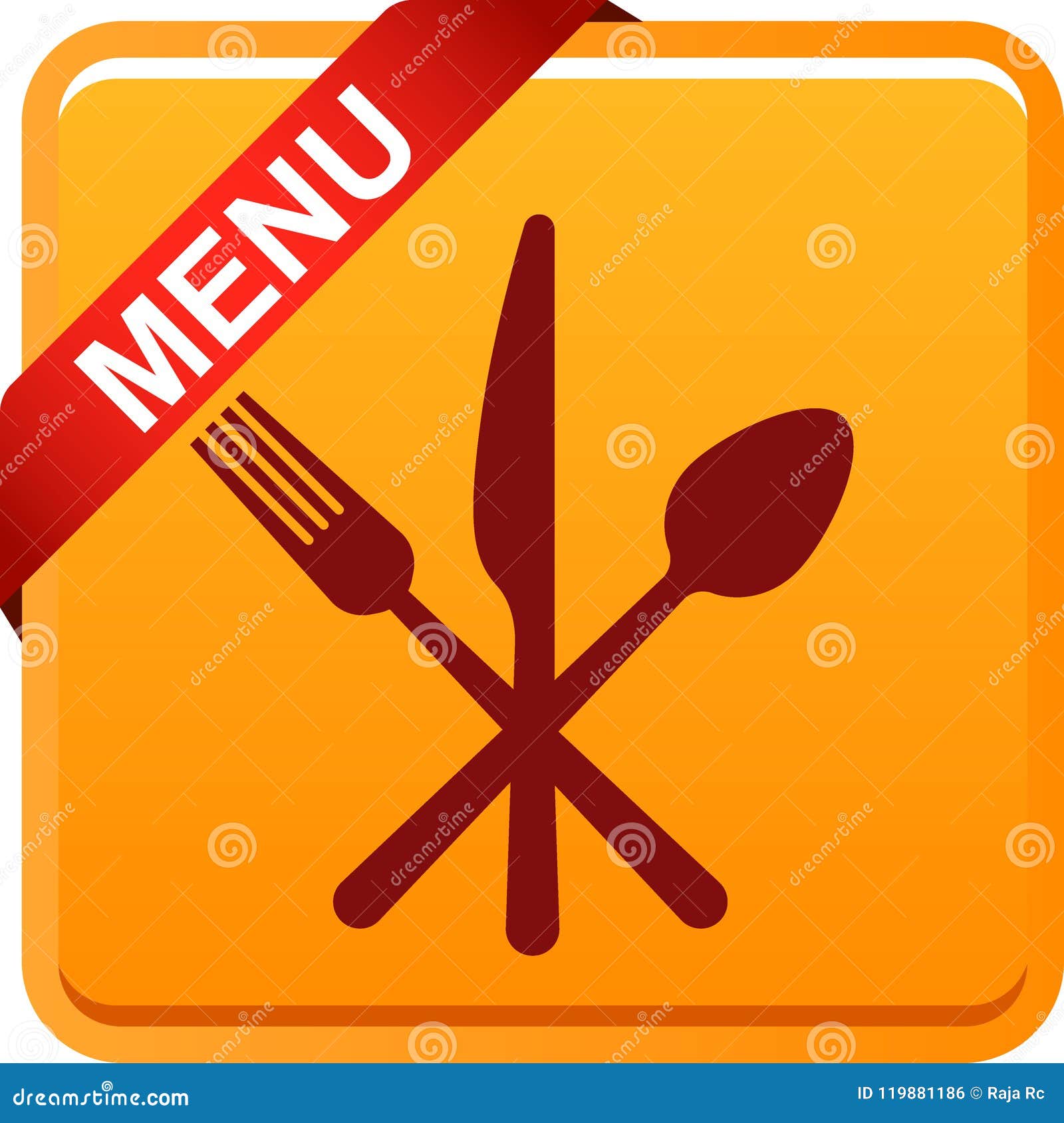 Food menu icon web button stock vector. Illustration of cart - 119881186