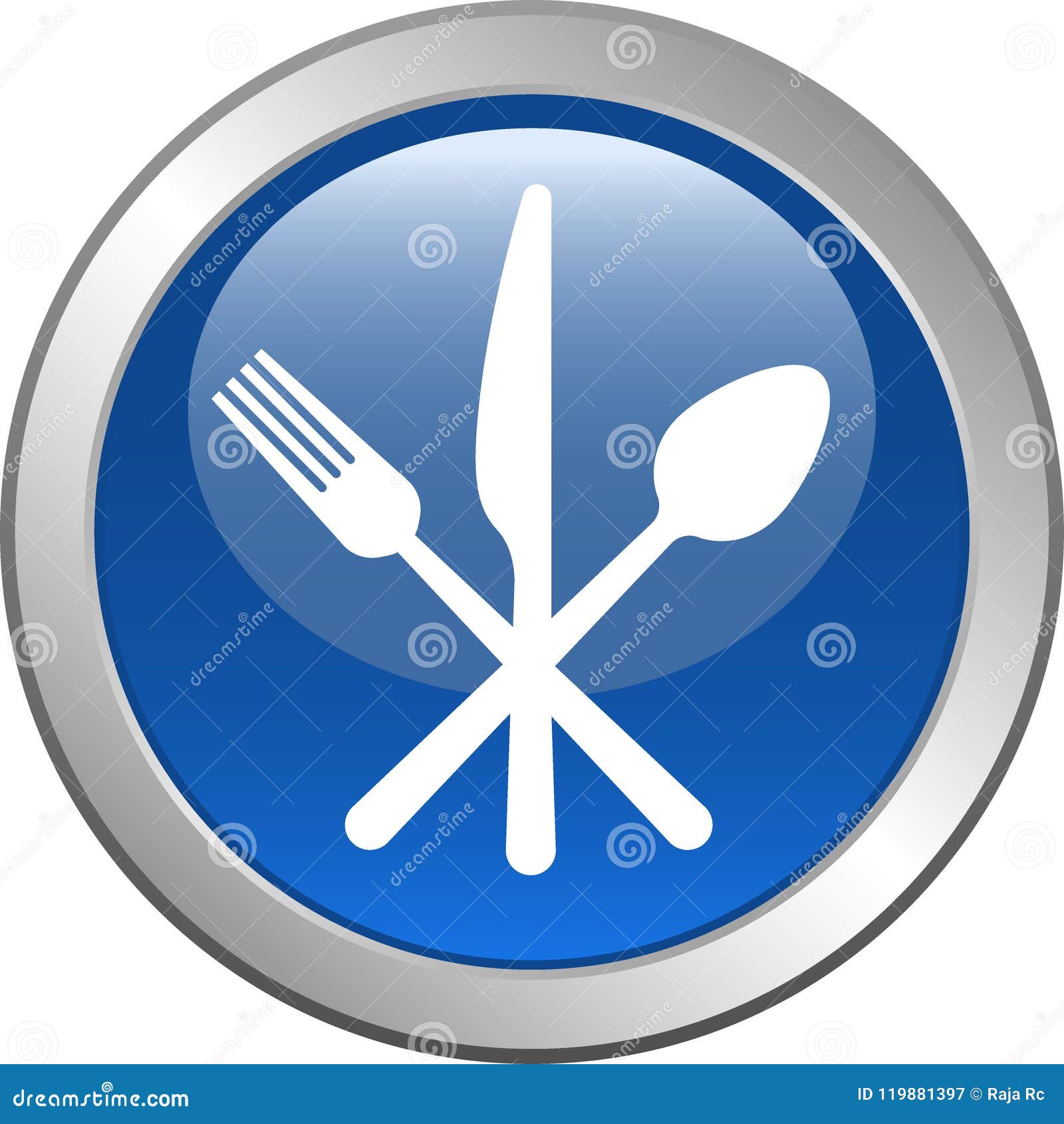 Food menu icon web button stock vector. Illustration of cart - 119881397