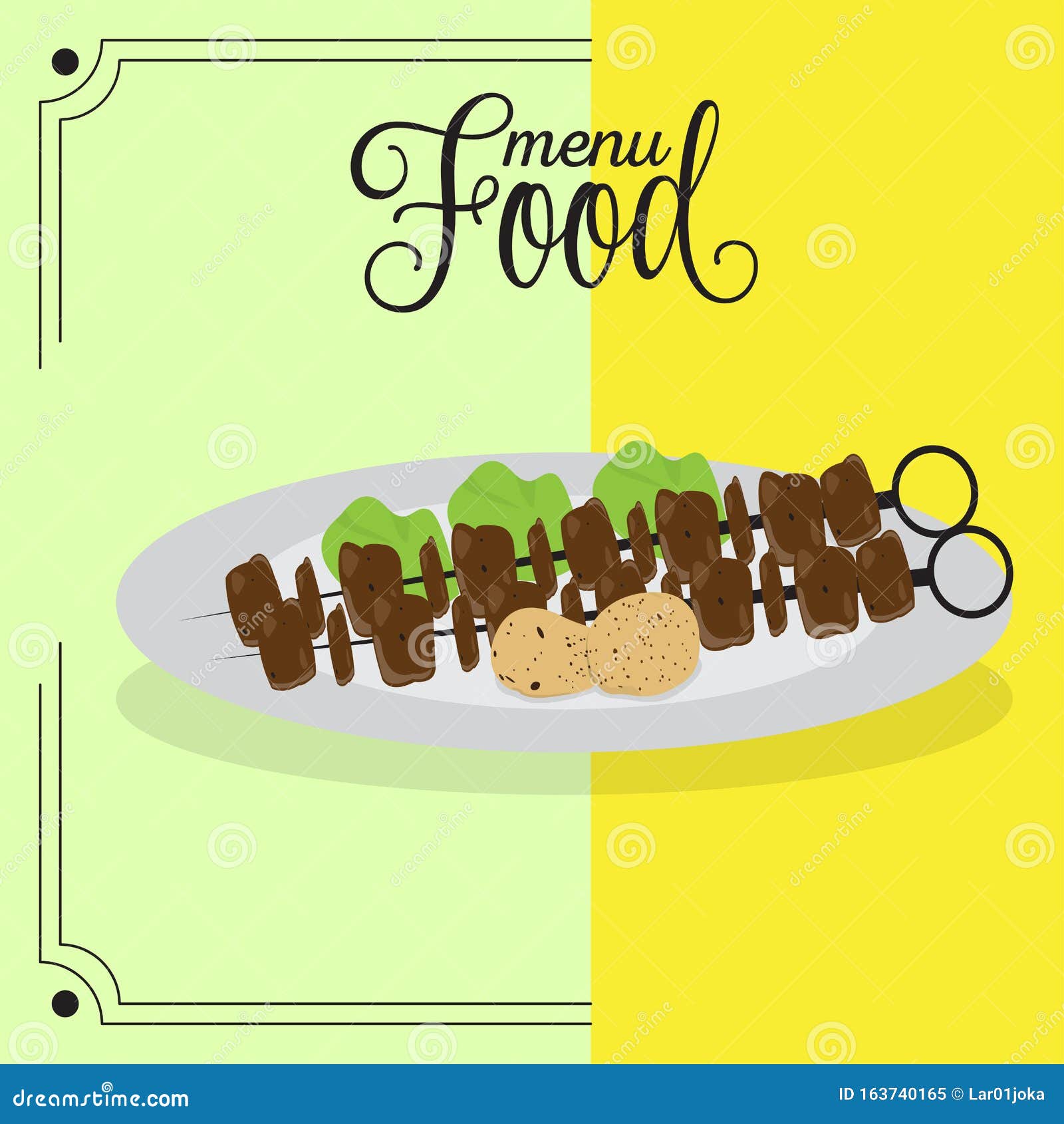 Food menu illustration stock vector. Illustration of cooking - 163740165