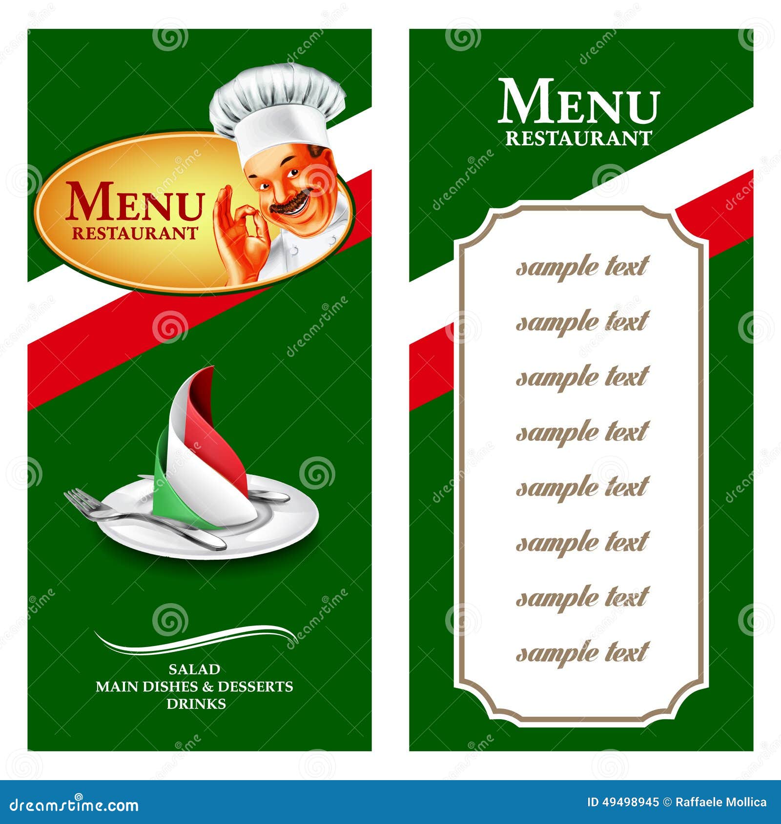 Food menu italy stock vector. Illustration of cooking - 49498945