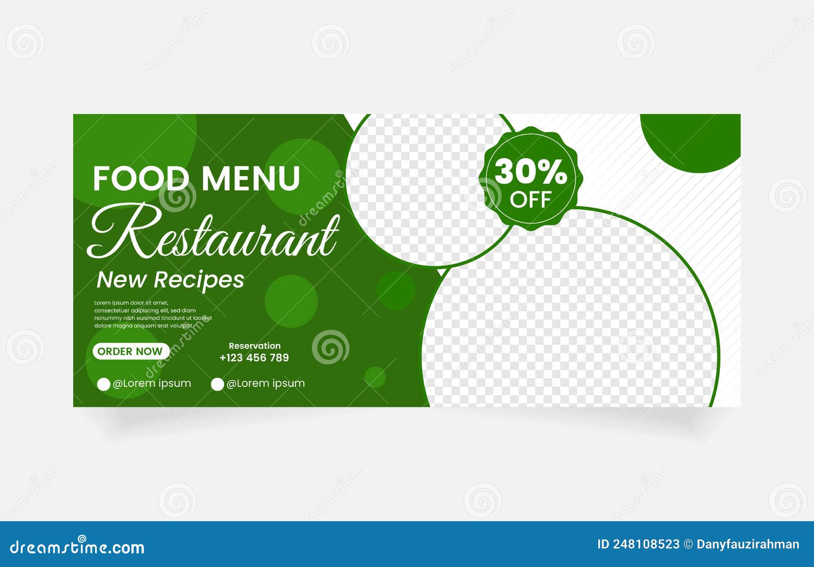 Food Menu Template Design Banner Restaurant and Cafe Stock Vector ...