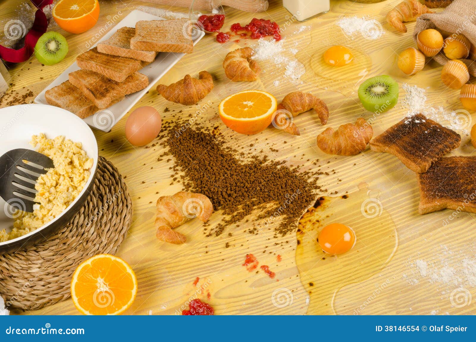 Food mess stock photo. Image of fathers, coffee, chaotic - 38146554