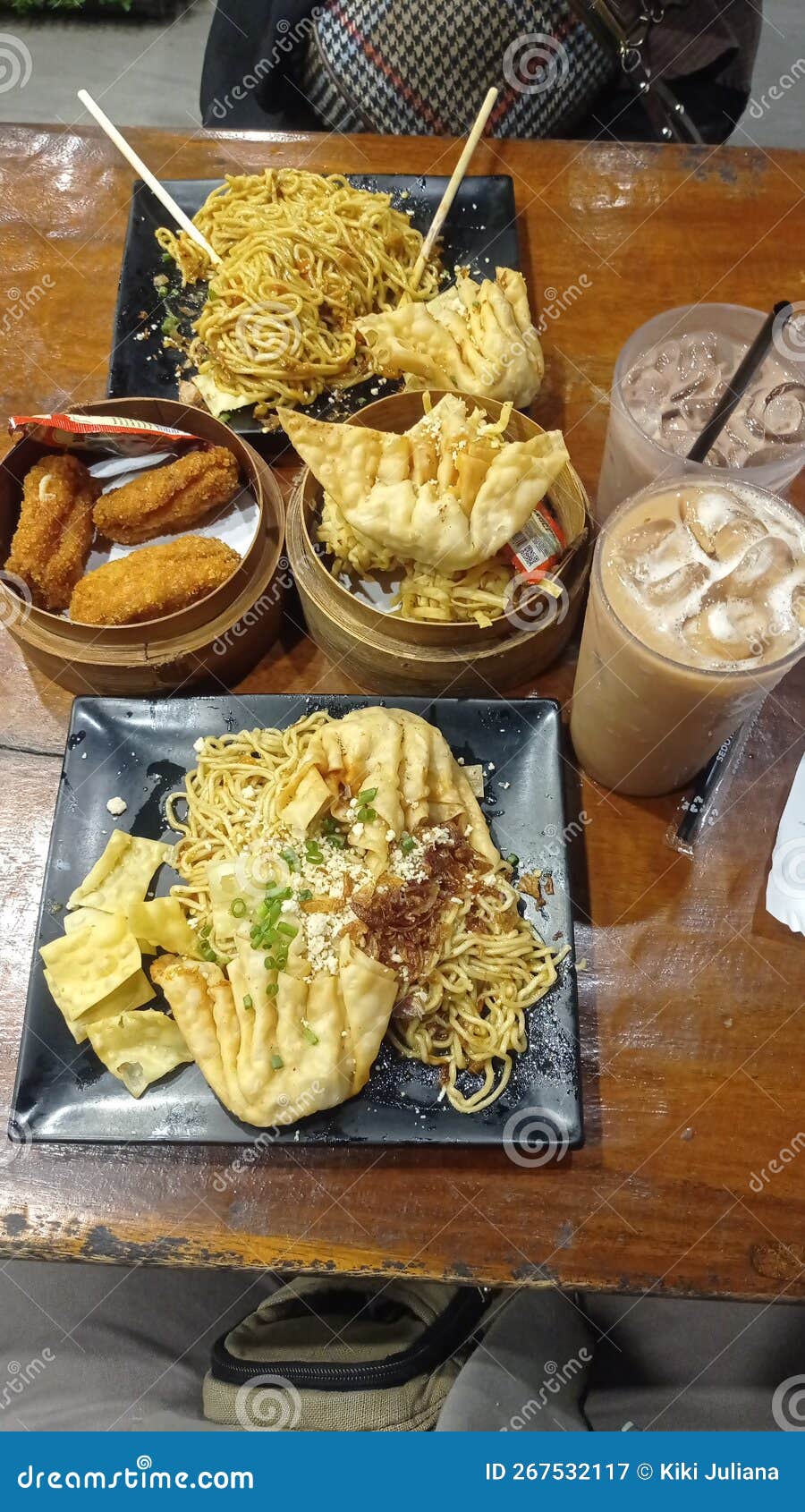 Food Noodles and Drinking, Nugget in Restaurant Stock Image - Image of ...