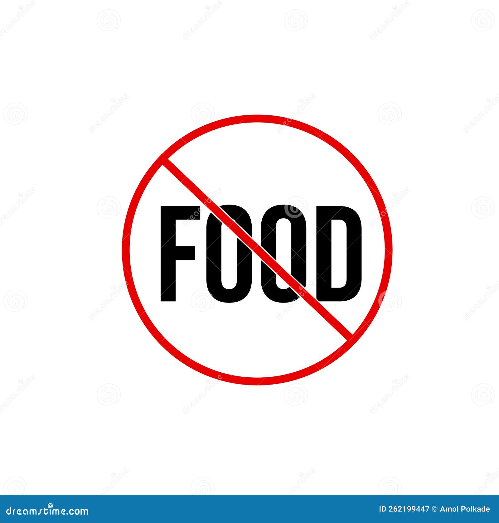 Food Not Allow Here Vector Icon. Food Banned Icon Stock Illustration ...