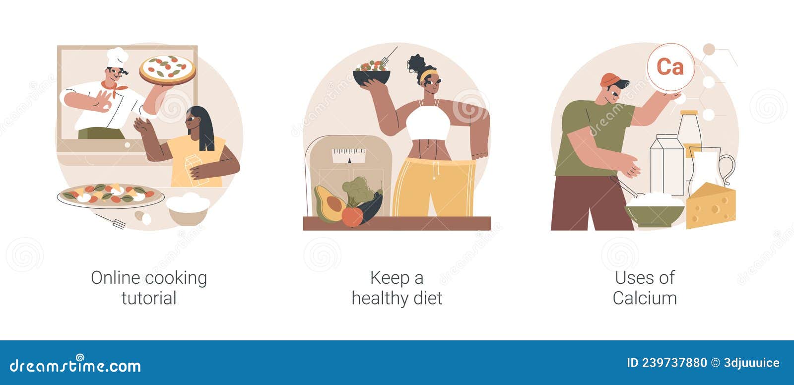 Food and Nutrition Tips Abstract Concept Vector Illustrations. Stock ...