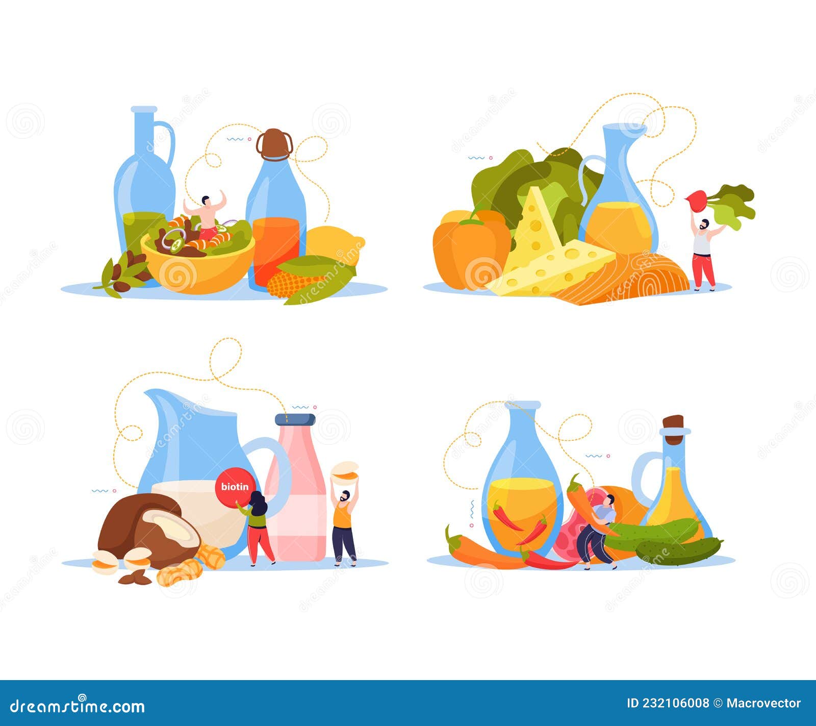 Food with Oil Compositions stock vector. Illustration of recipe - 232106008