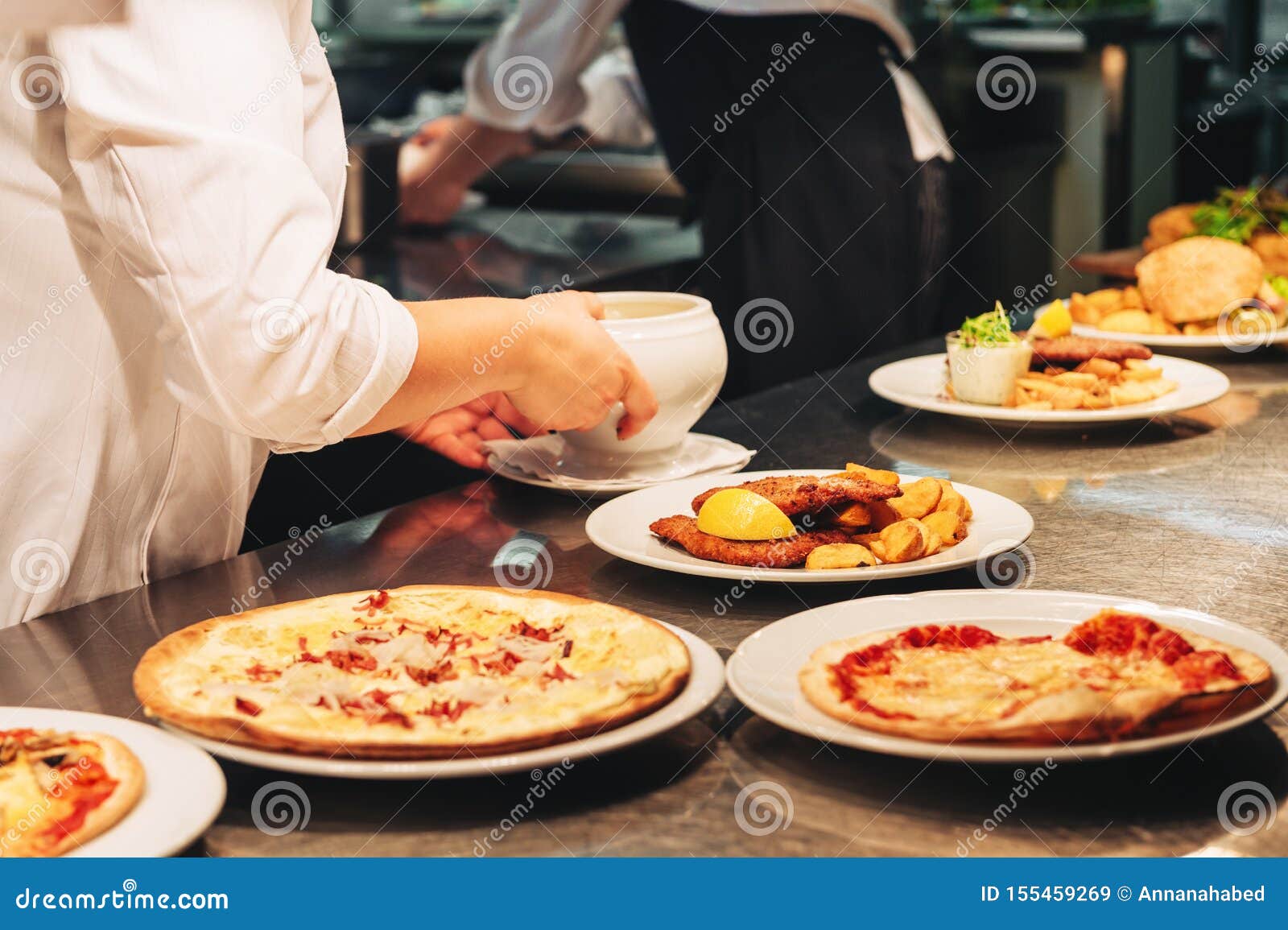 Food Orders on the Kitchen Table Stock Image - Image of choice, cook ...