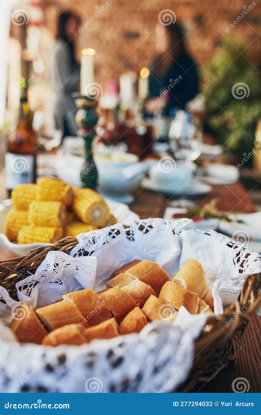 The Food is Out so Dig in. Food on a Dining Table. Stock Photo - Image ...