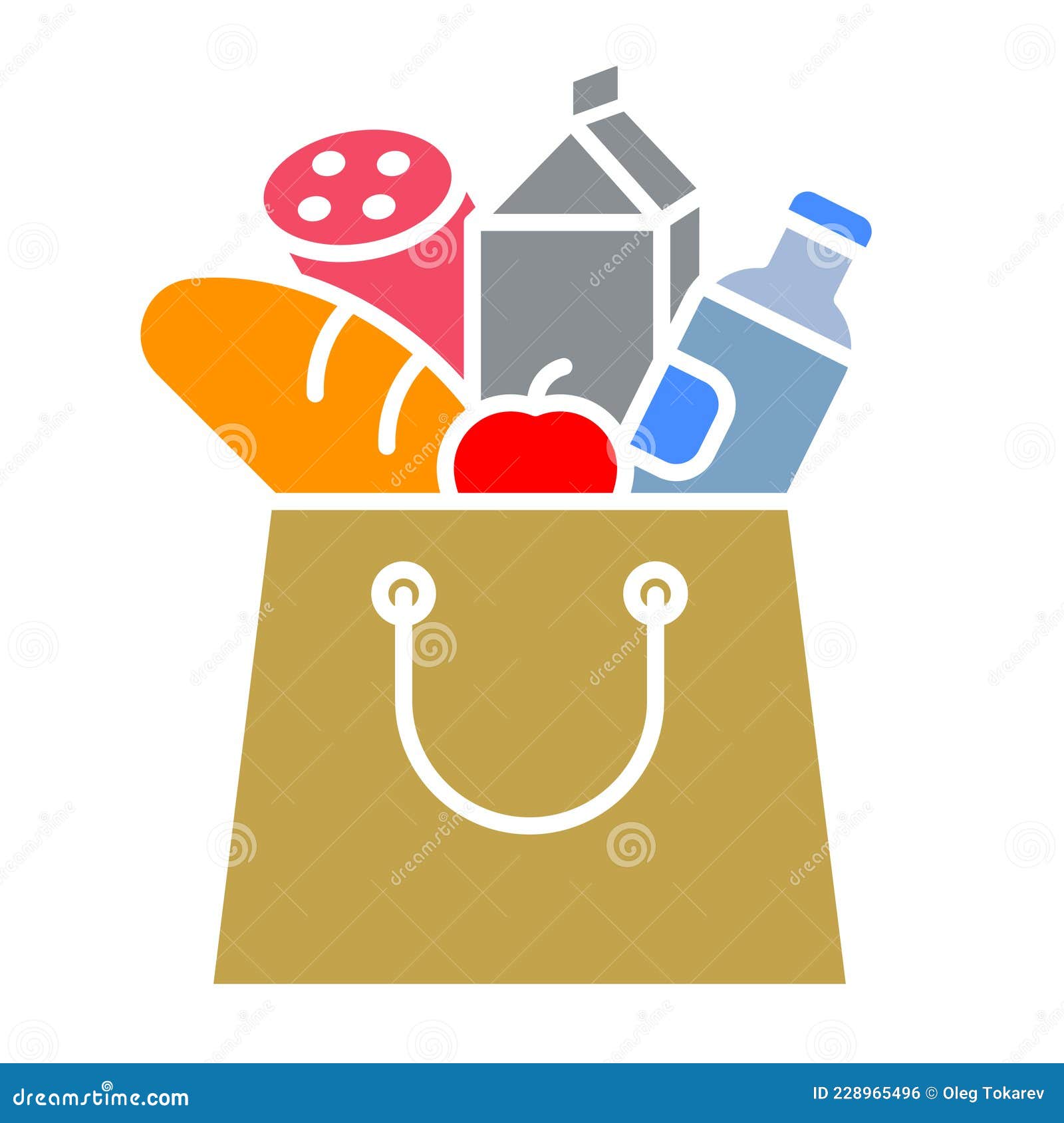 Food pack icon stock vector. Illustration of shop, product - 228965496
